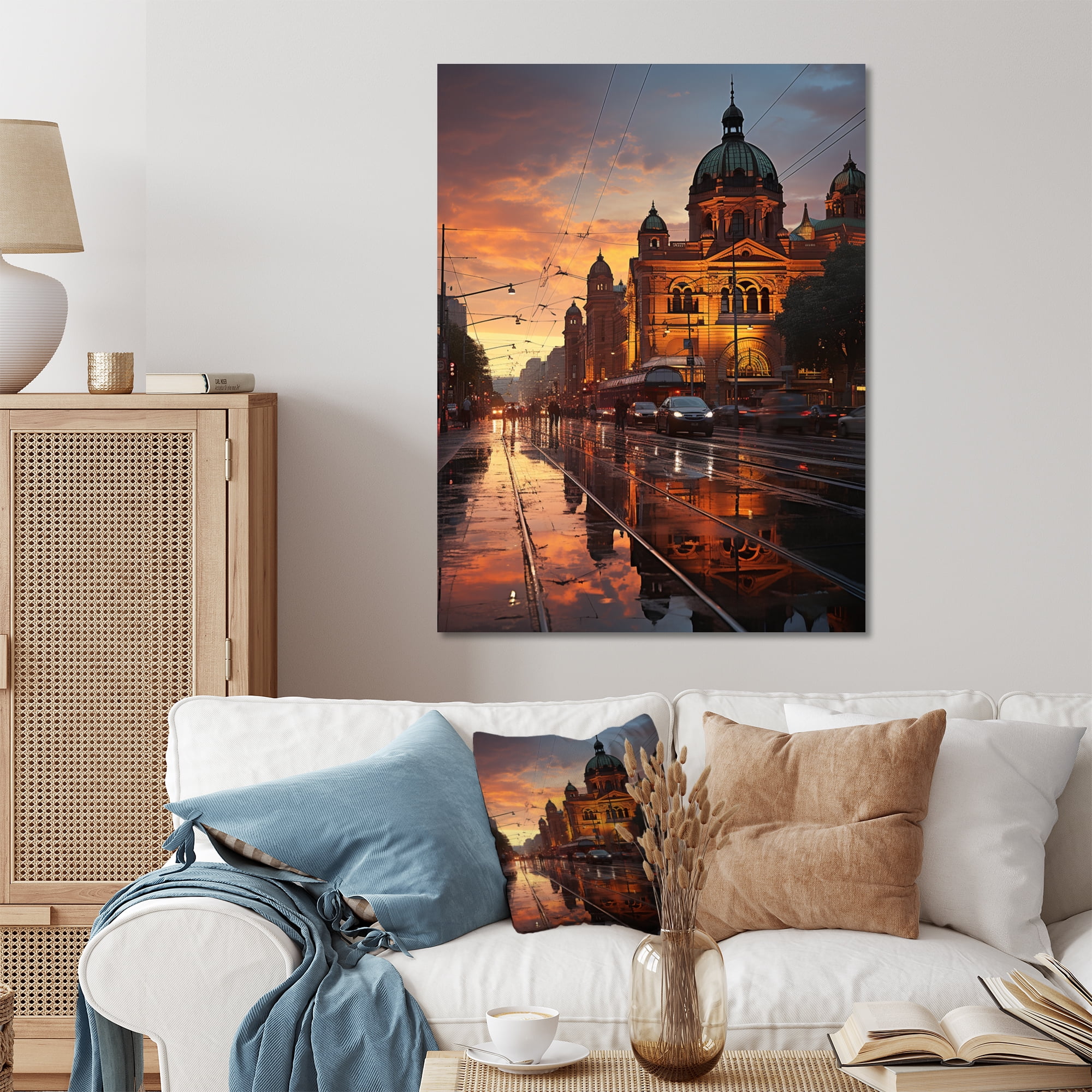 Designart "Melbourne's Historic Rail Marvel" Australia Metal Wall Decor ...