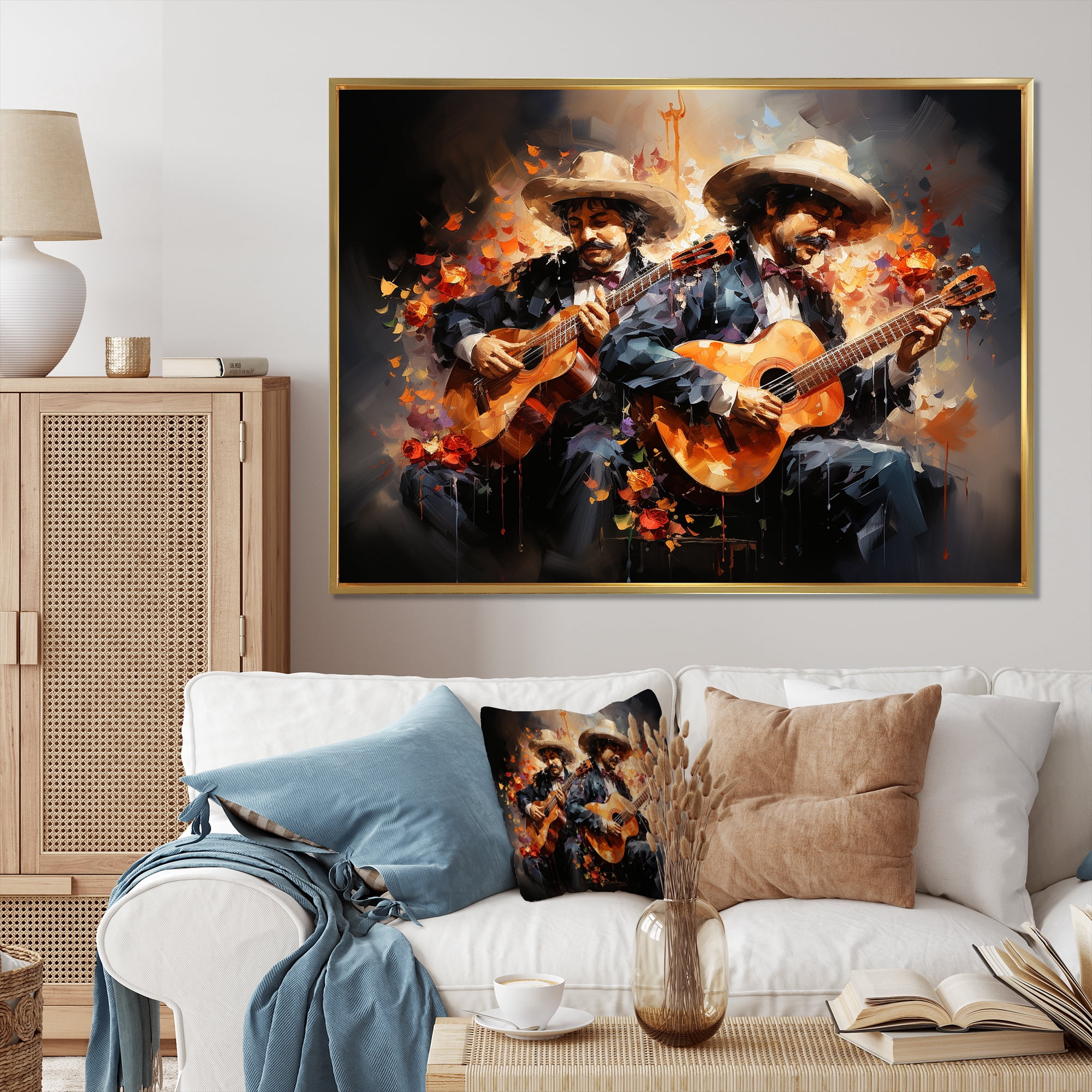Designart "Melody Musical Mexico Mariachi wall art IV" Mexico Floater ...