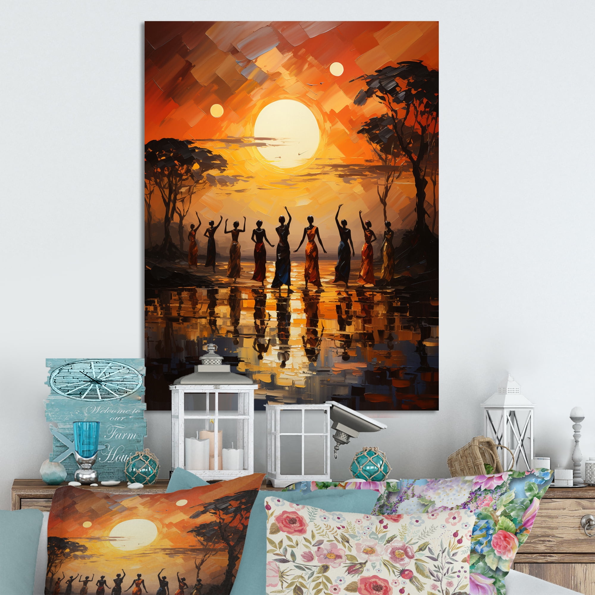 Designart "Melody Savannah African Wall art II" African Metal Wall Art ...