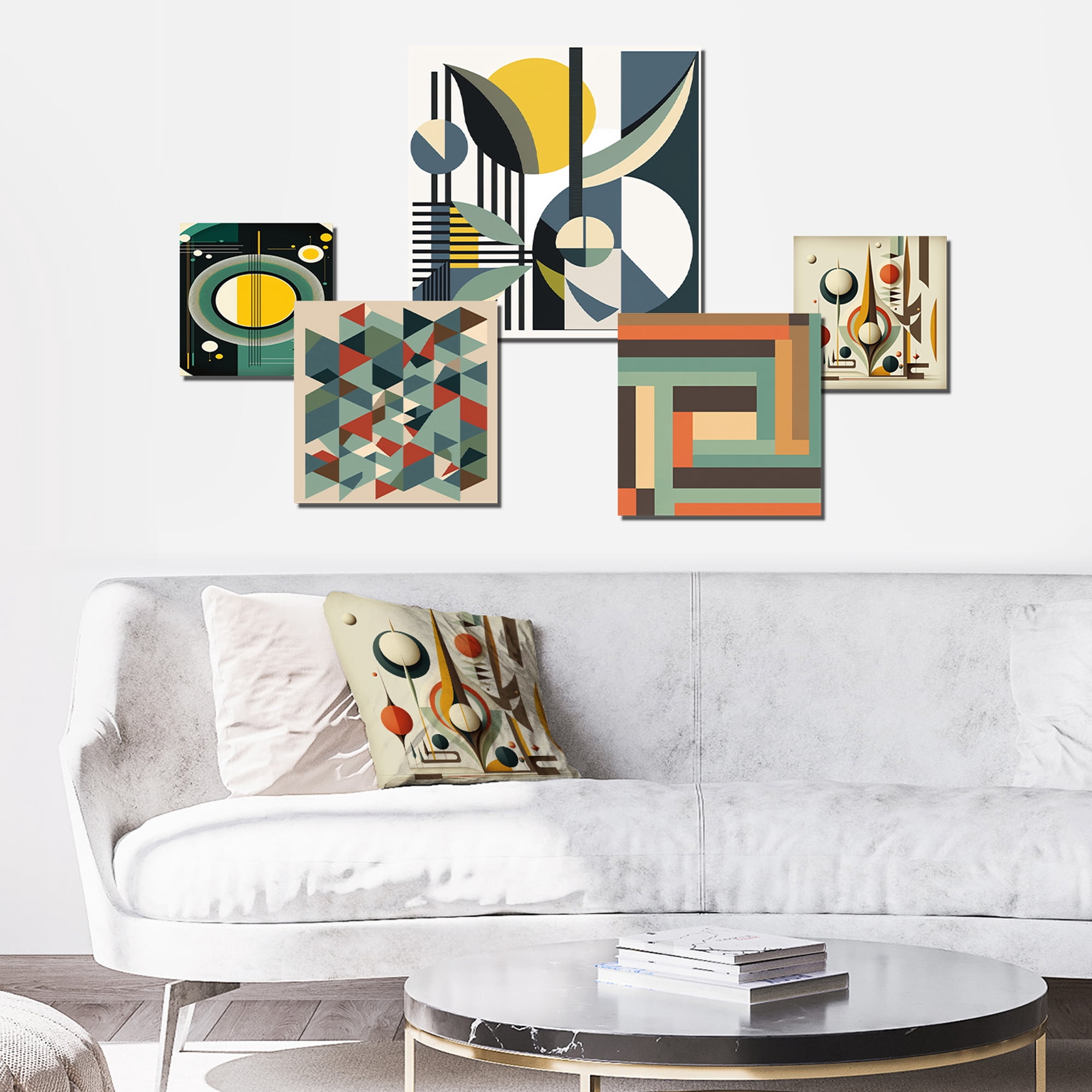 Designart "Mid-century Retro Dimensions IV" Modern Midcentury Metal ...