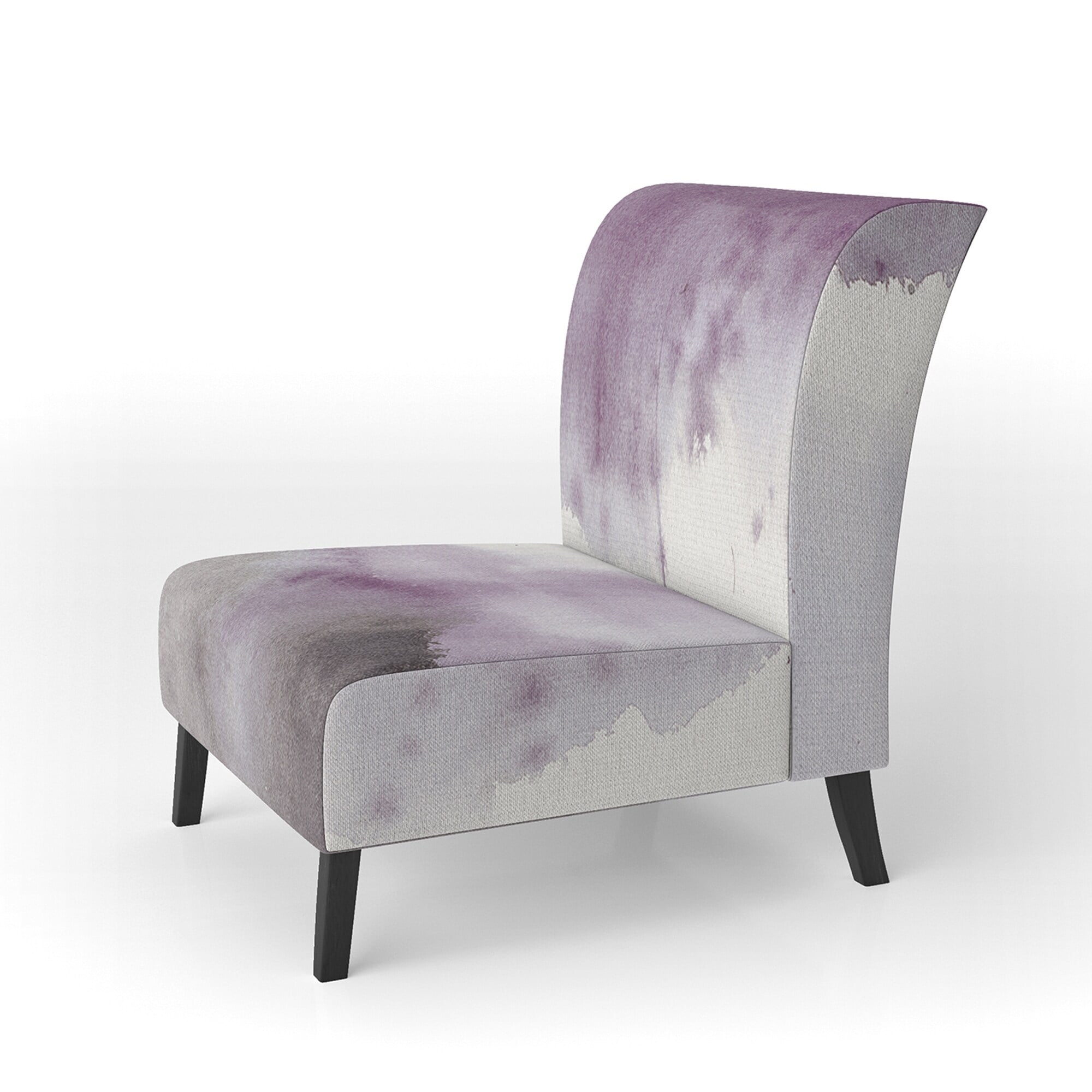 Designart "Midnight At The Lake III Amethyst And Grey" Upholstered ...