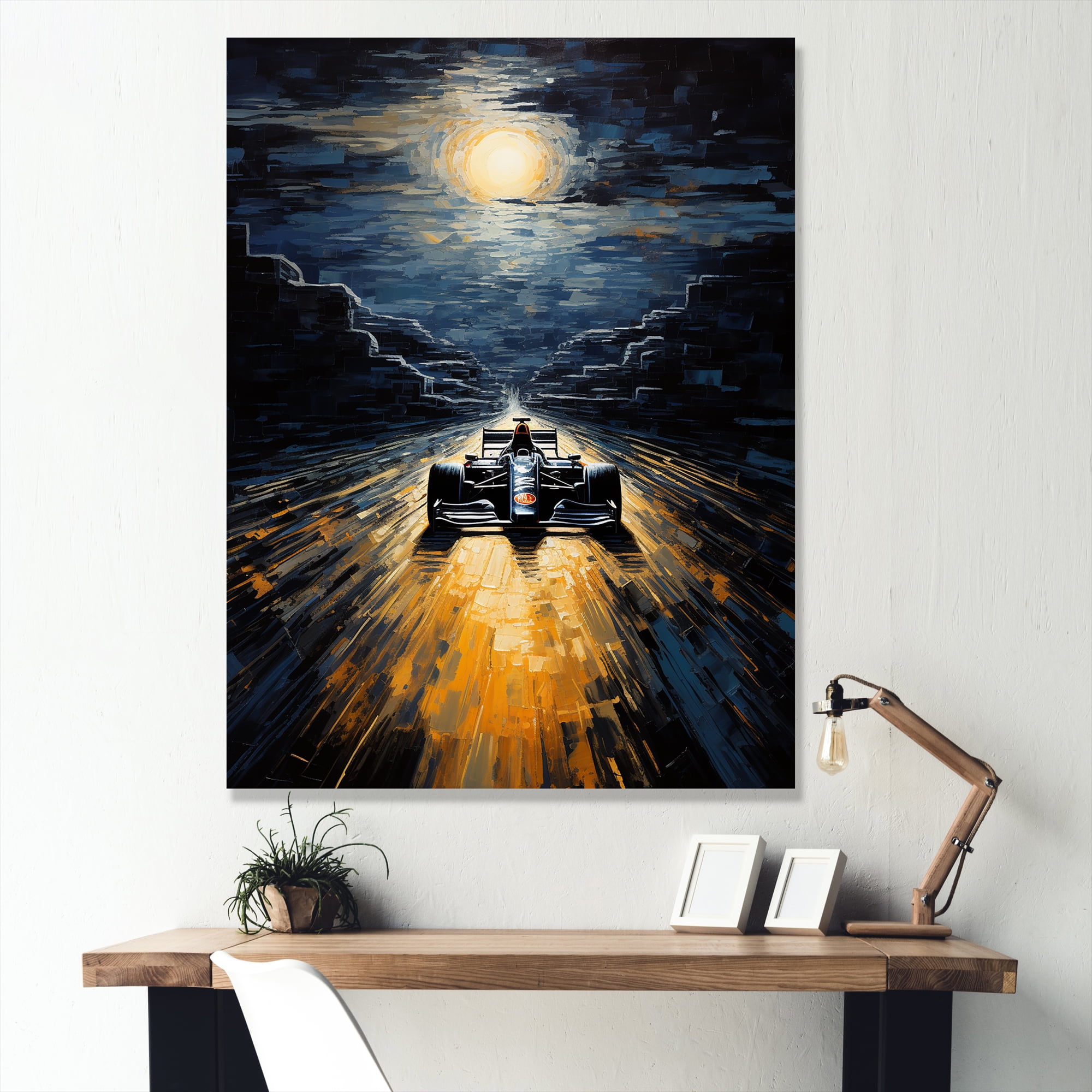 Designart "Midnight Race Car Track in Formula Racing I" Architecture ...