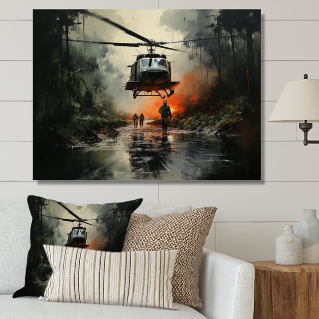 Designart "Military Helicopter During the Vietnam War" Military Wall ...