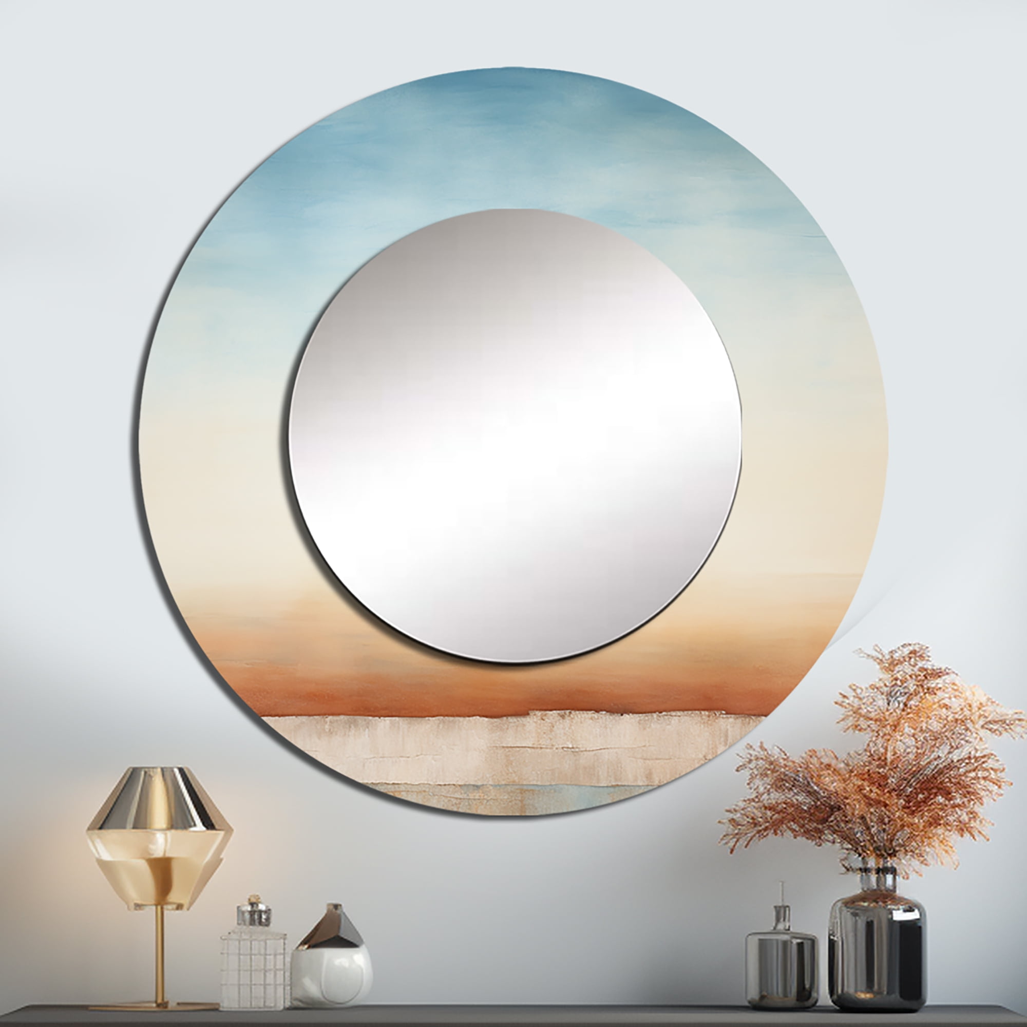 Designart "Minimalism: Elemental Eternity" Minimalism Rund Mirror For ...