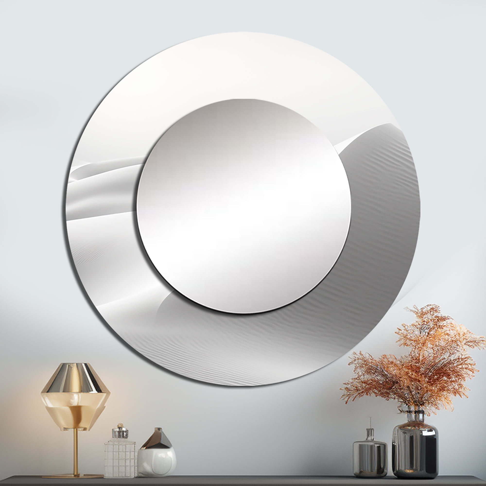 Designart "Minimalism: Eternal Desert Dreams" Minimalism Rund Mirror ...