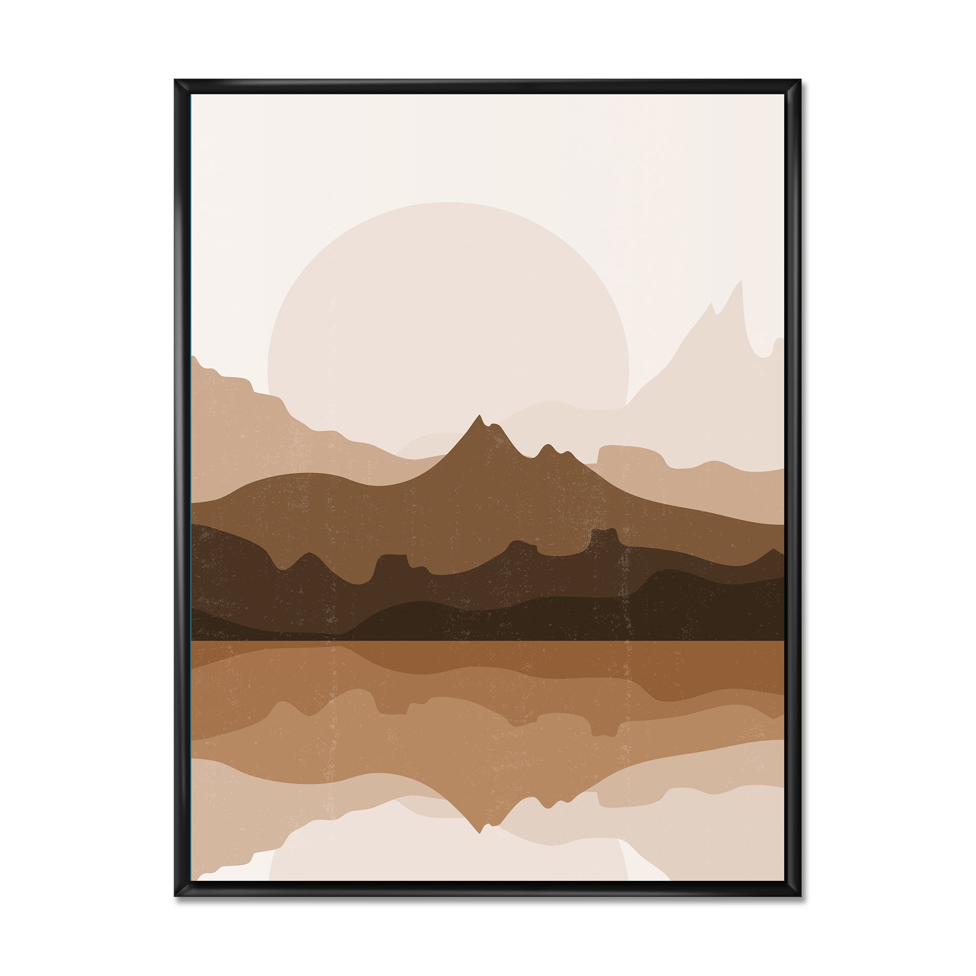 Designart Minimalist Terracotta Landscape Canvas Wall Art - Walmart.com