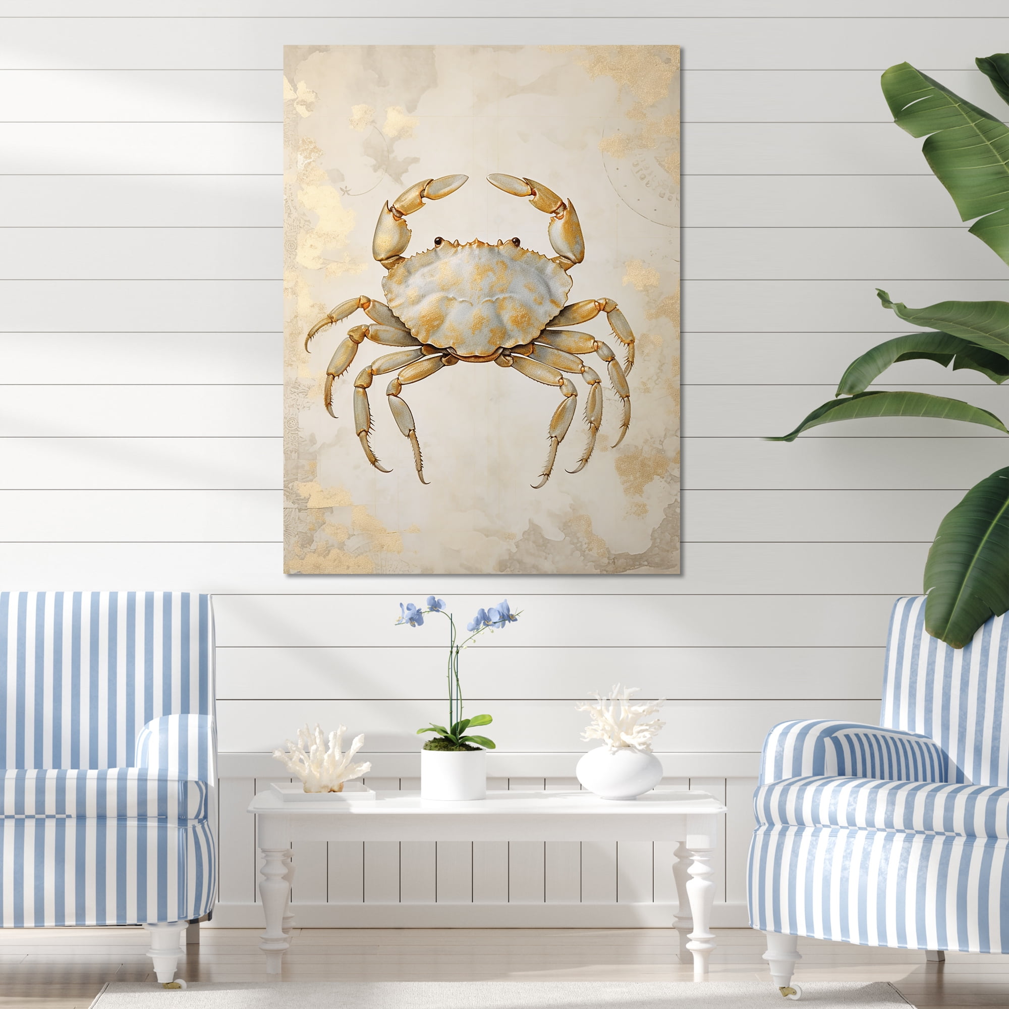 Designart "Minimalist Crab Artwork II" Crab Wall Art Prints - Walmart.com
