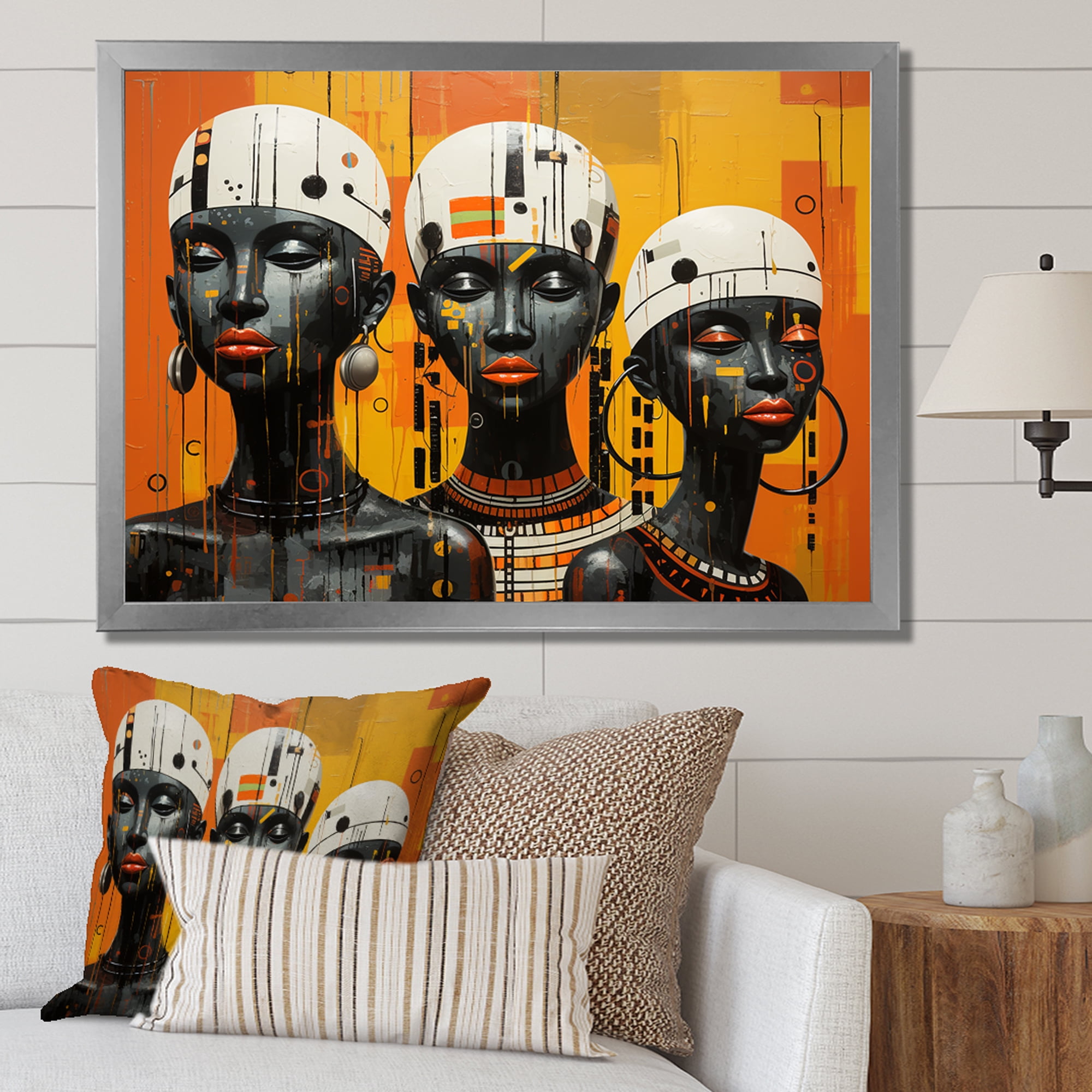 Designart "Minimalist Depiction Of African Tribal Women II" African ...