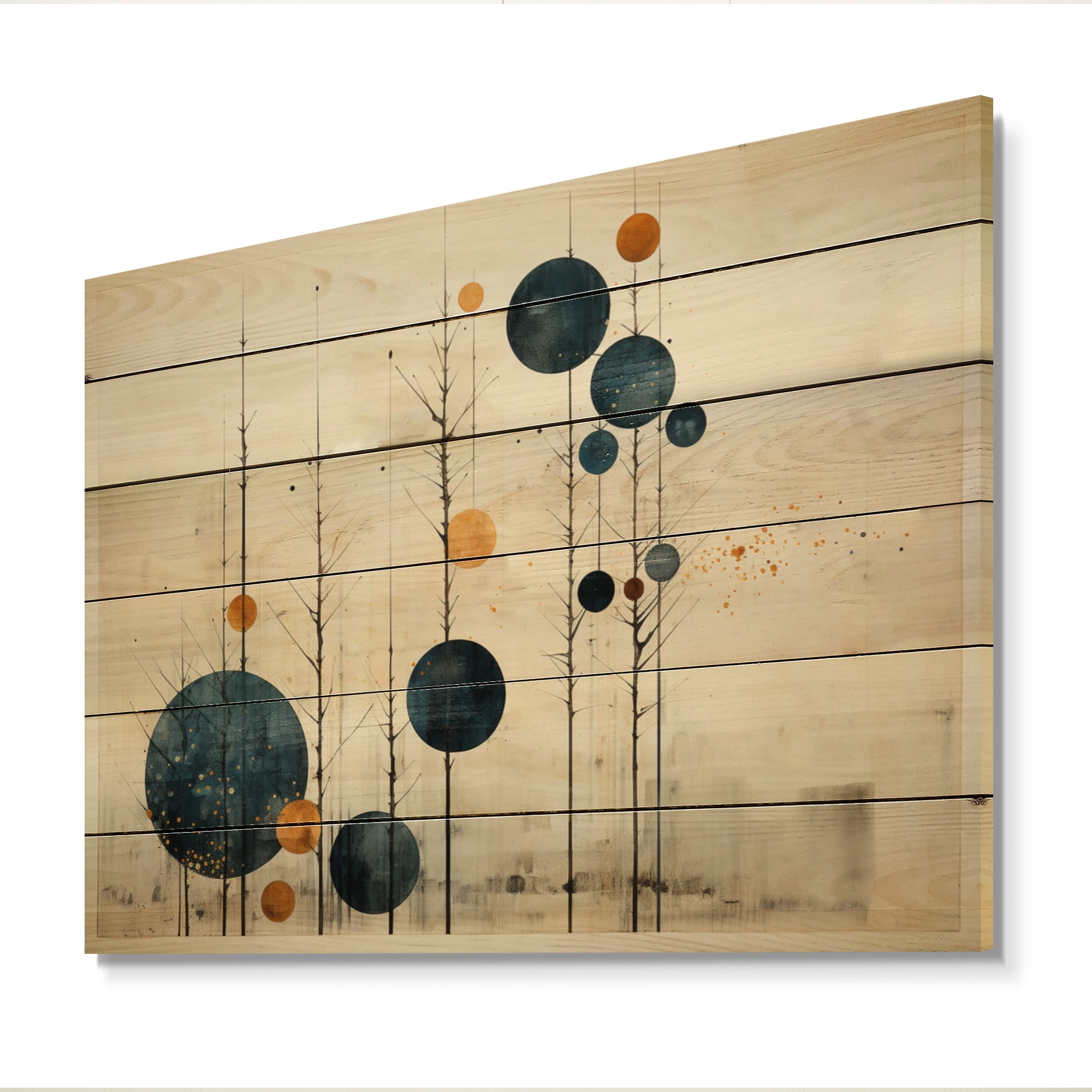 Designart "Minimalist Oasis Colorful Mid Century Zen VI" Abstract ...
