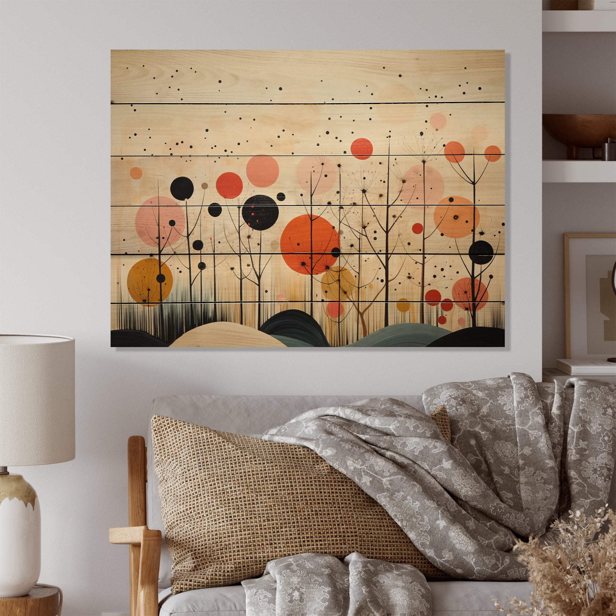 Designart "Minimalist Oasis Colorful Mid Century Zen VII" Abstract ...
