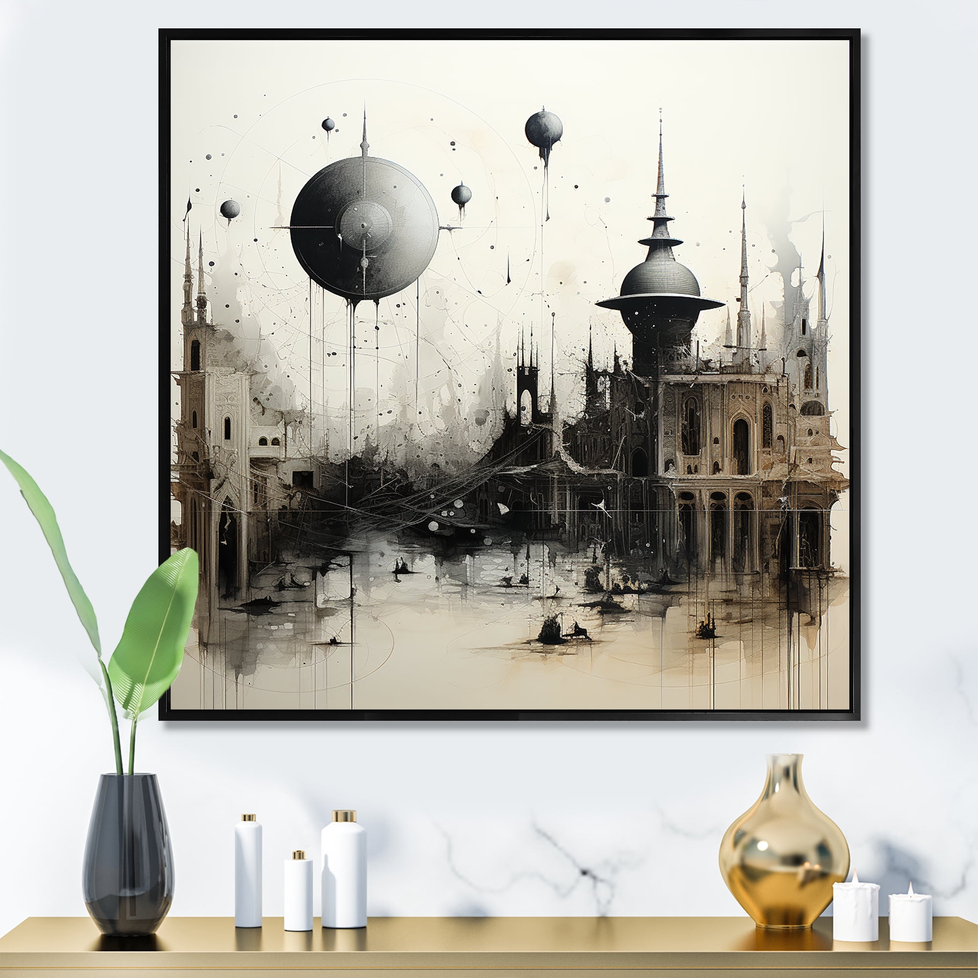 Designart "Minimalist Perspective: Islamic Mosque I" Islam Floater ...
