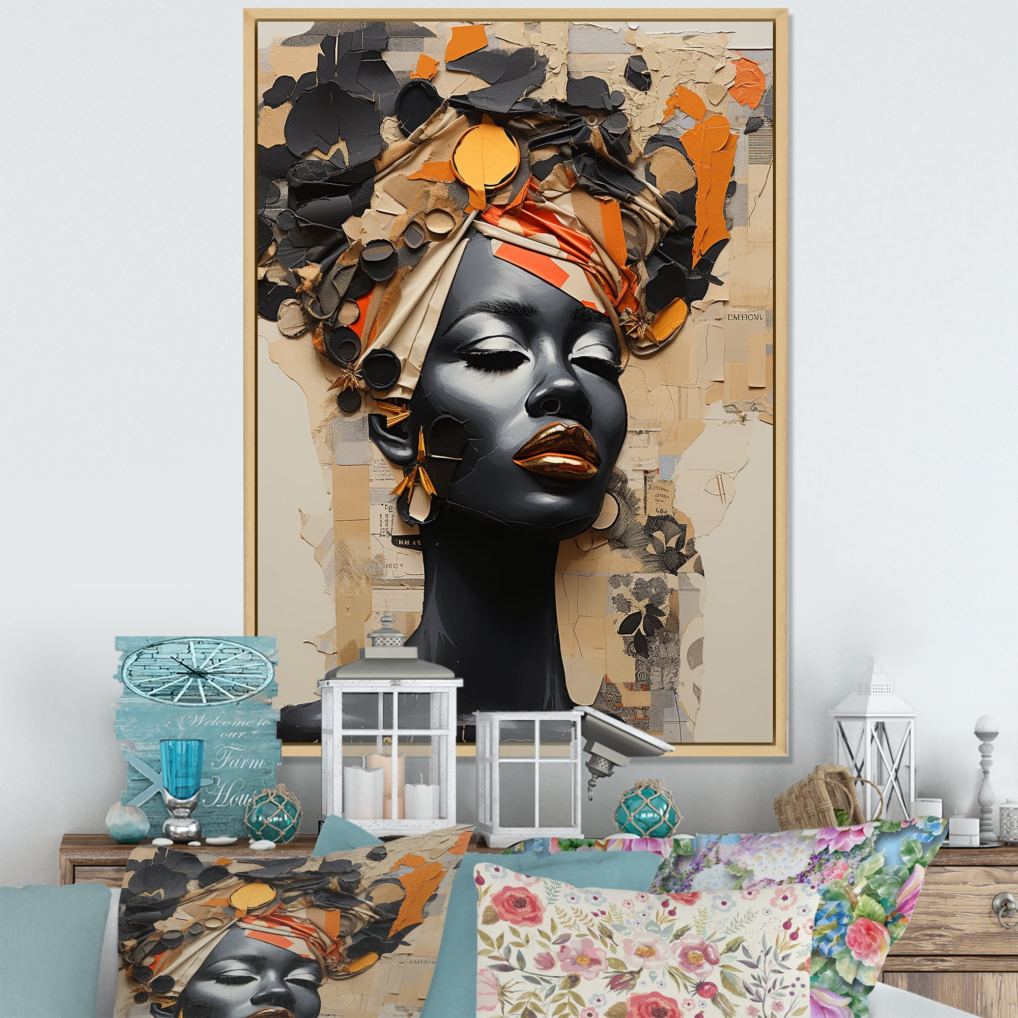 Designart "Minimalist Portrait Of A Stylish African Woman" Africa ...