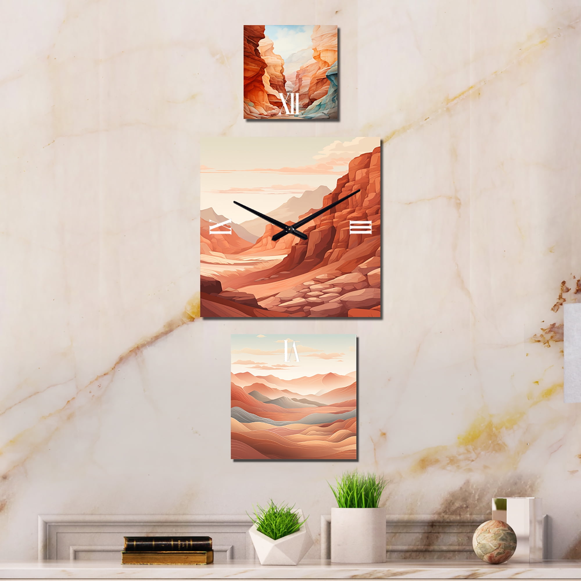Designart "Minimalist Scenery of the Canyon Desert" Canyon Oversized ...