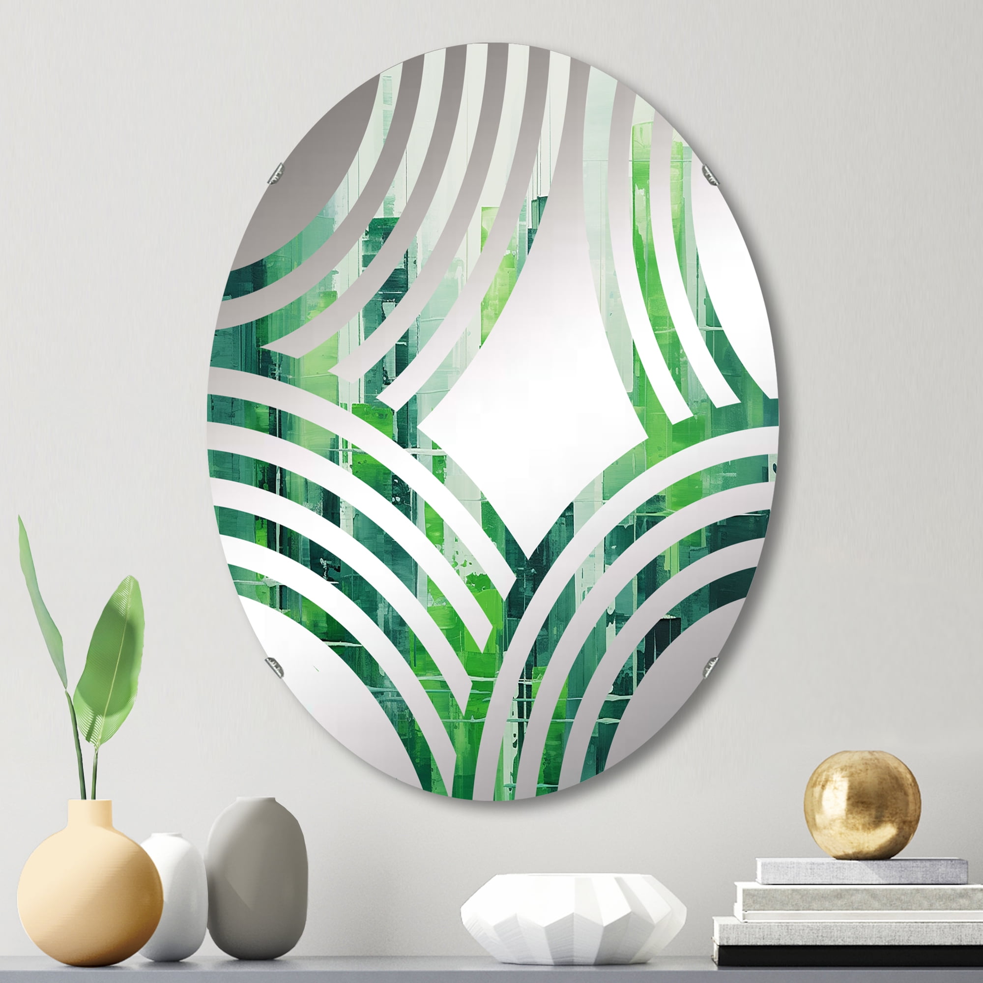Designart "Verdant Jungle Camo I" Camouflage Baptist Fan Round Wall ...