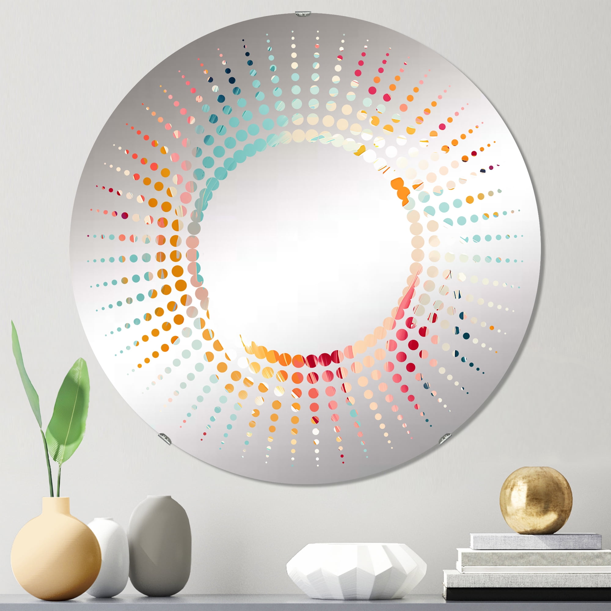 Designart "Miraculous Swirls in Colorful Ikat Artistry" Ikat Starburst ...