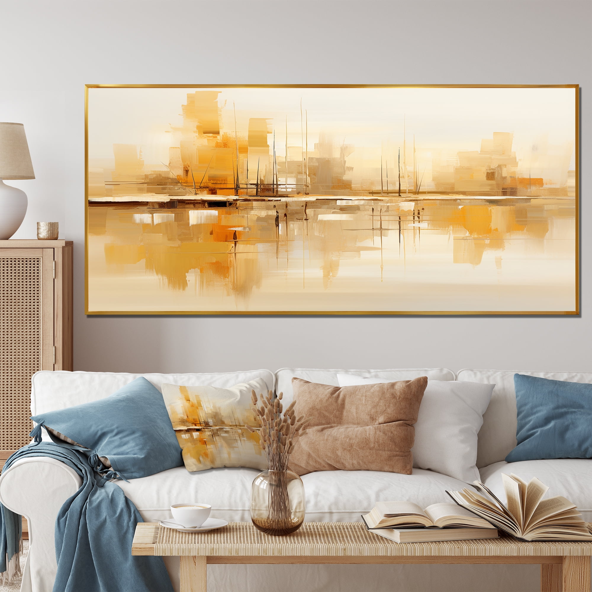 Designart "Mirage Momentum Abstract Journey II" Extra Large Abstract ...