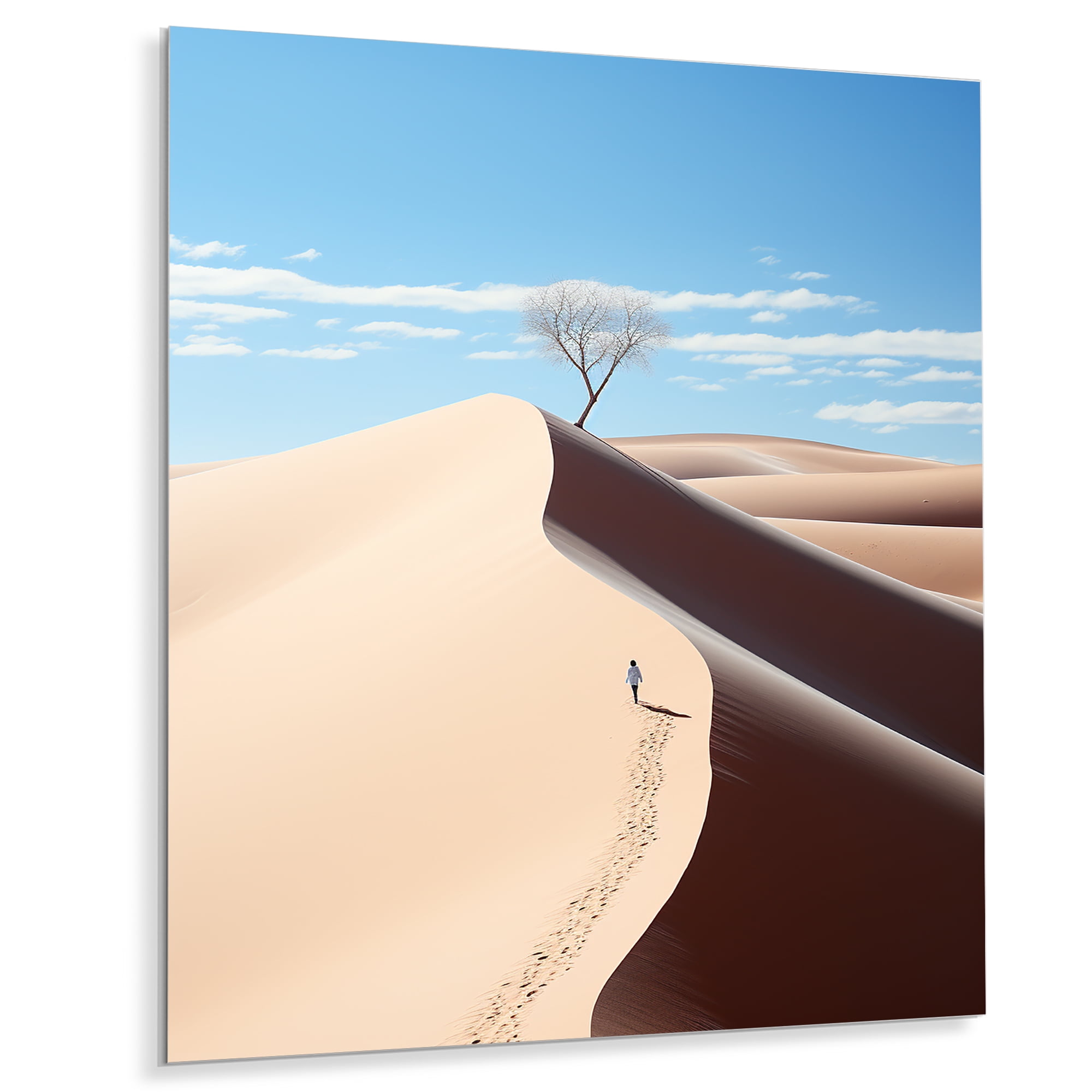 Designart "Mirage in the Desert III I" Desert Metal Wall Art Prints ...