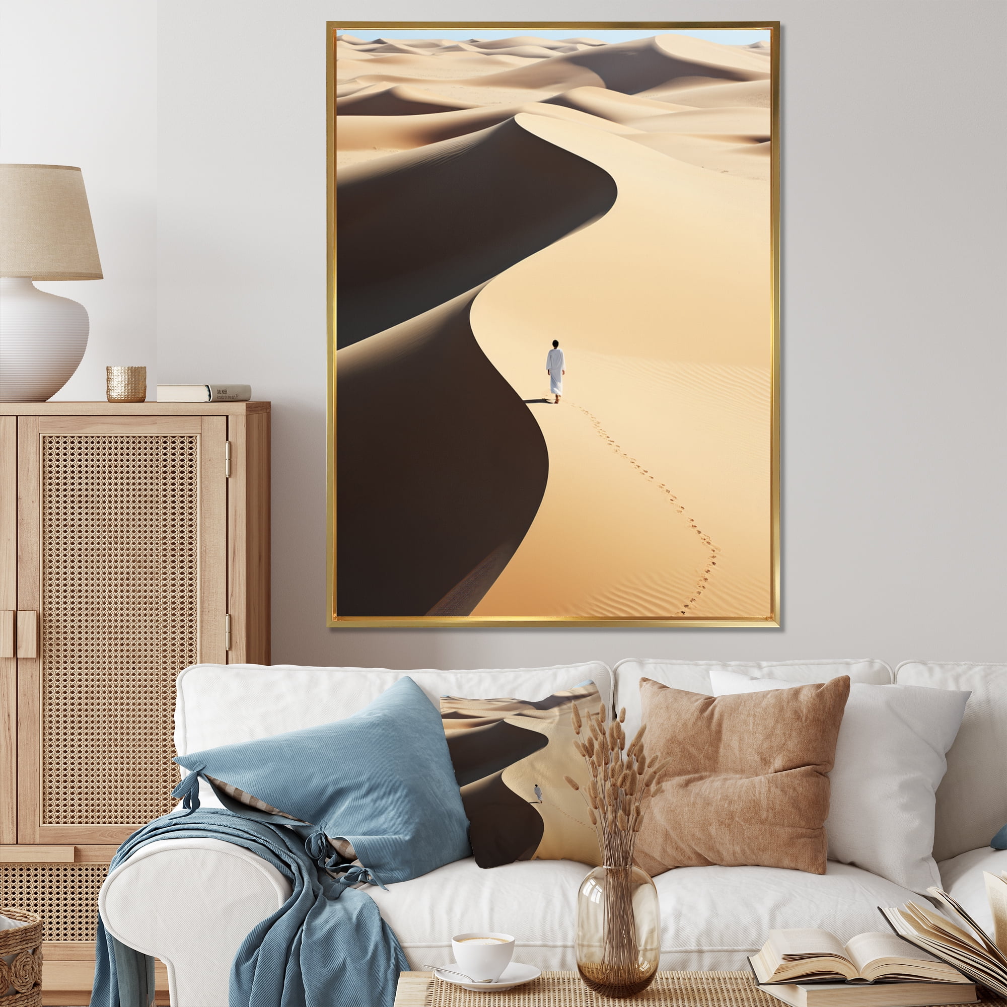 Designart "Mirage in the Desert III II" Landscape & Nature Floater ...