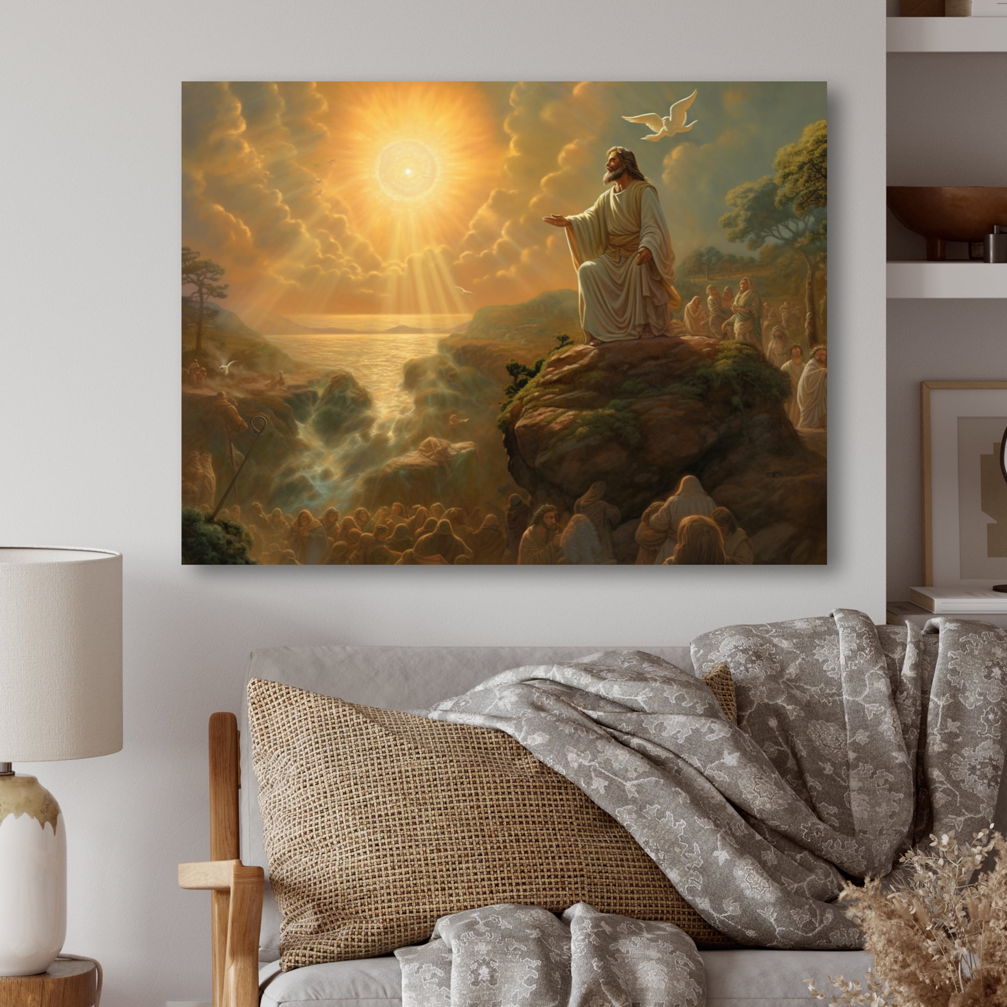 Designart "Modern Devotion to Jesus I" Christianism Metal Art Living ...