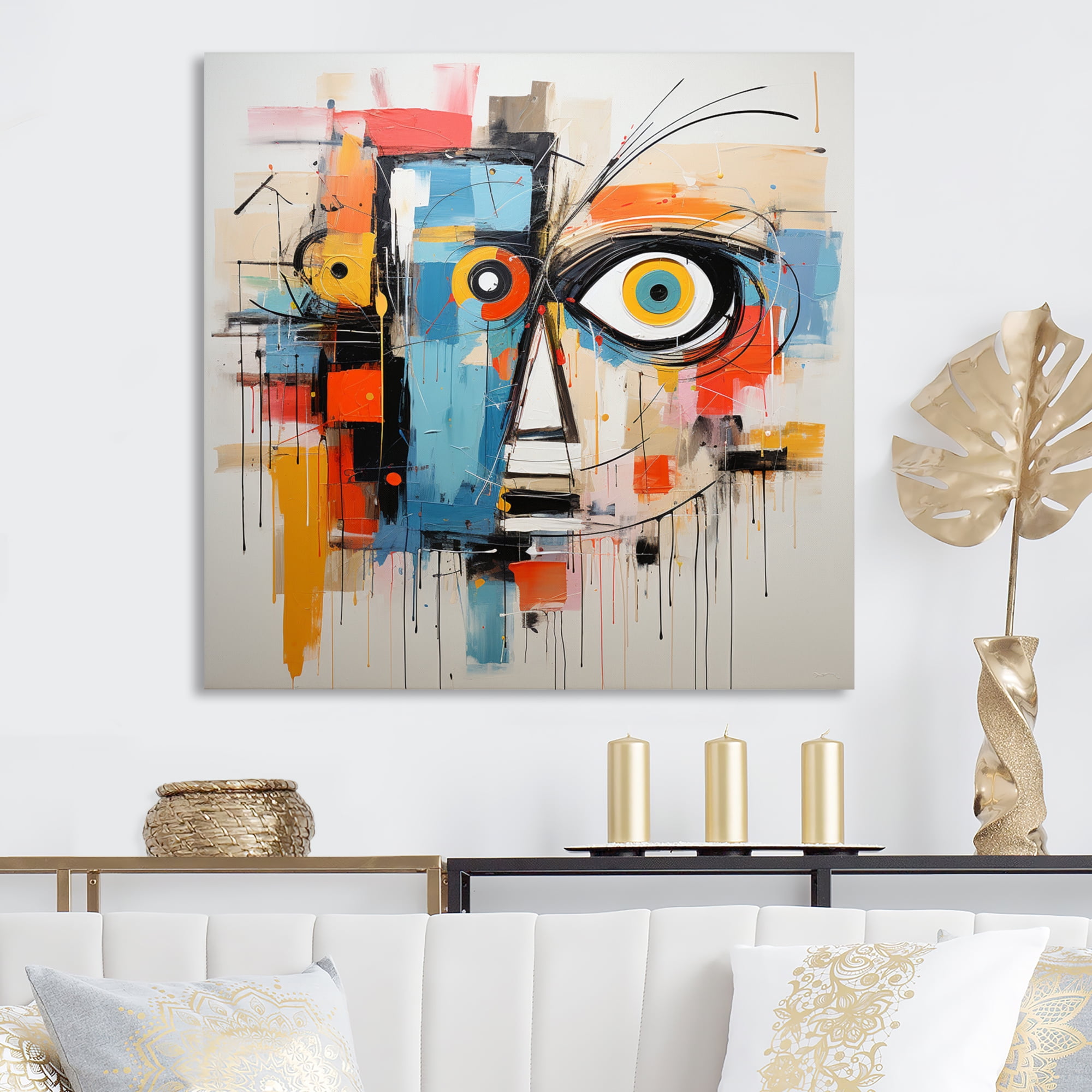 Designart "Modern Robot Pop Art wall art III" Abstract Wall Decor ...