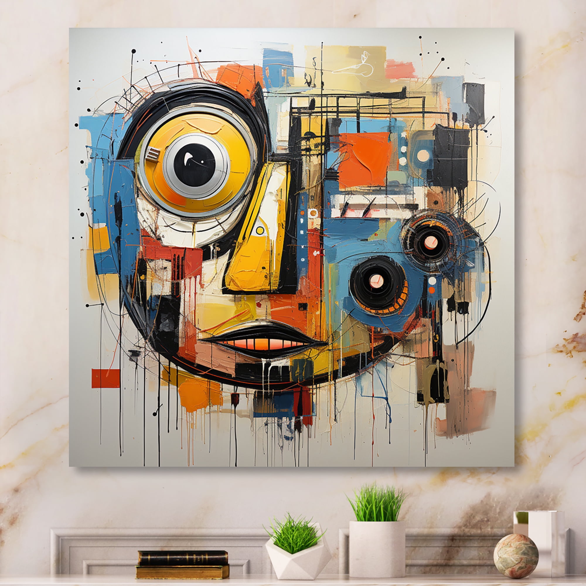 Designart "Modern Robot Pop Art wall art IV" Abstract Metal Art Living ...