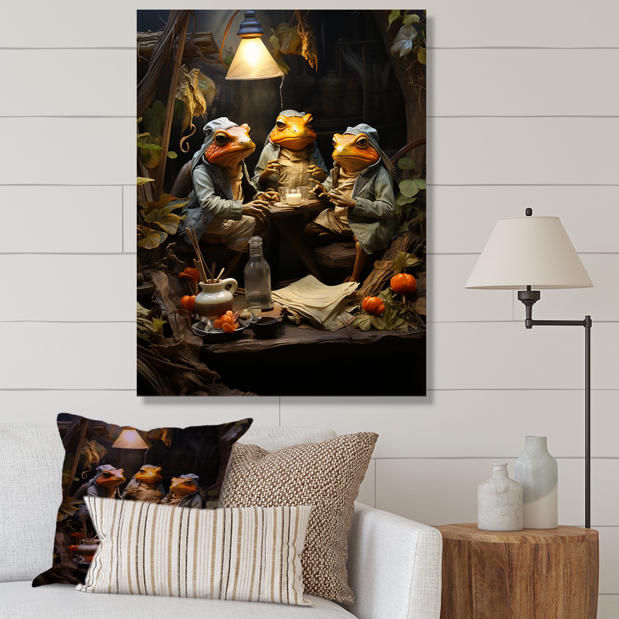 Designart "Monarchy Of Frog Mafia I" Frogs & Toads Wall Decor - Walmart.com