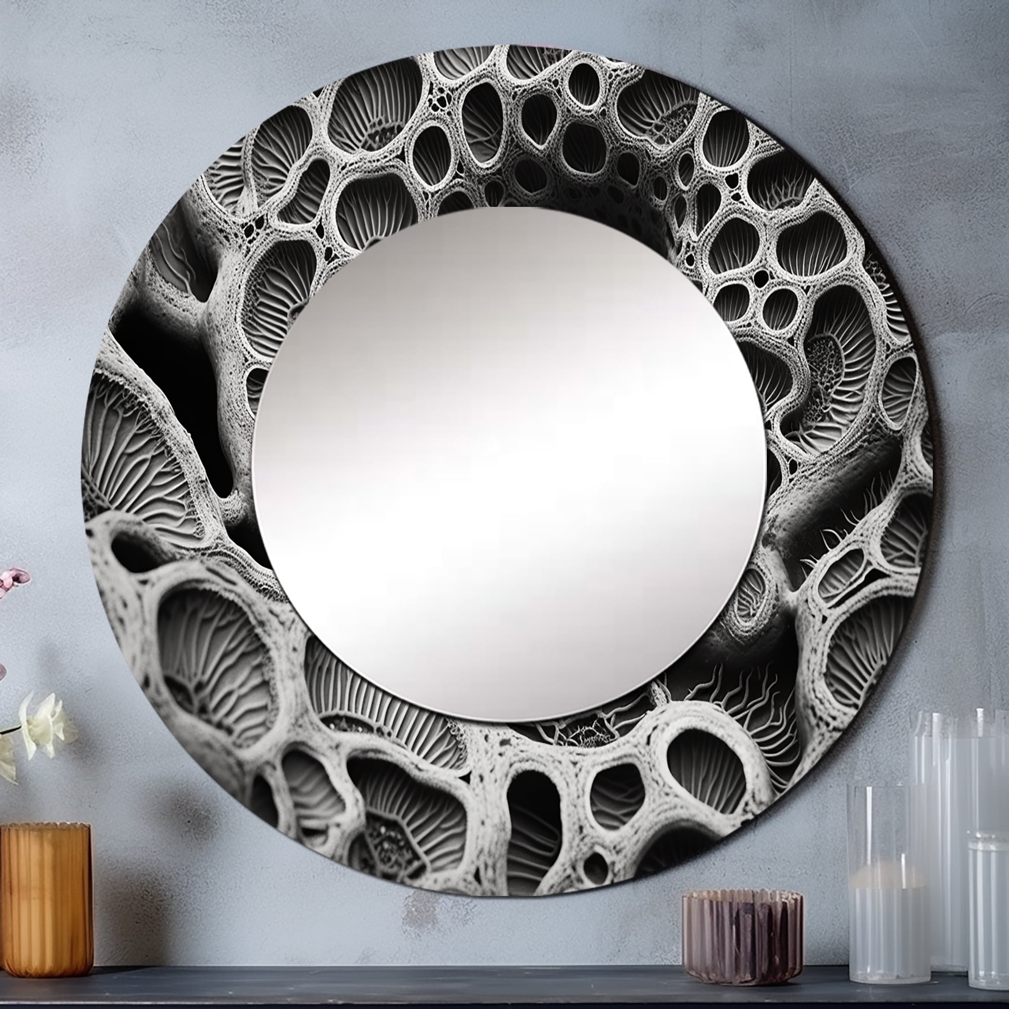 Designart "Monochromatic Serenity Of Corals" Coastal Coral Under Water ...