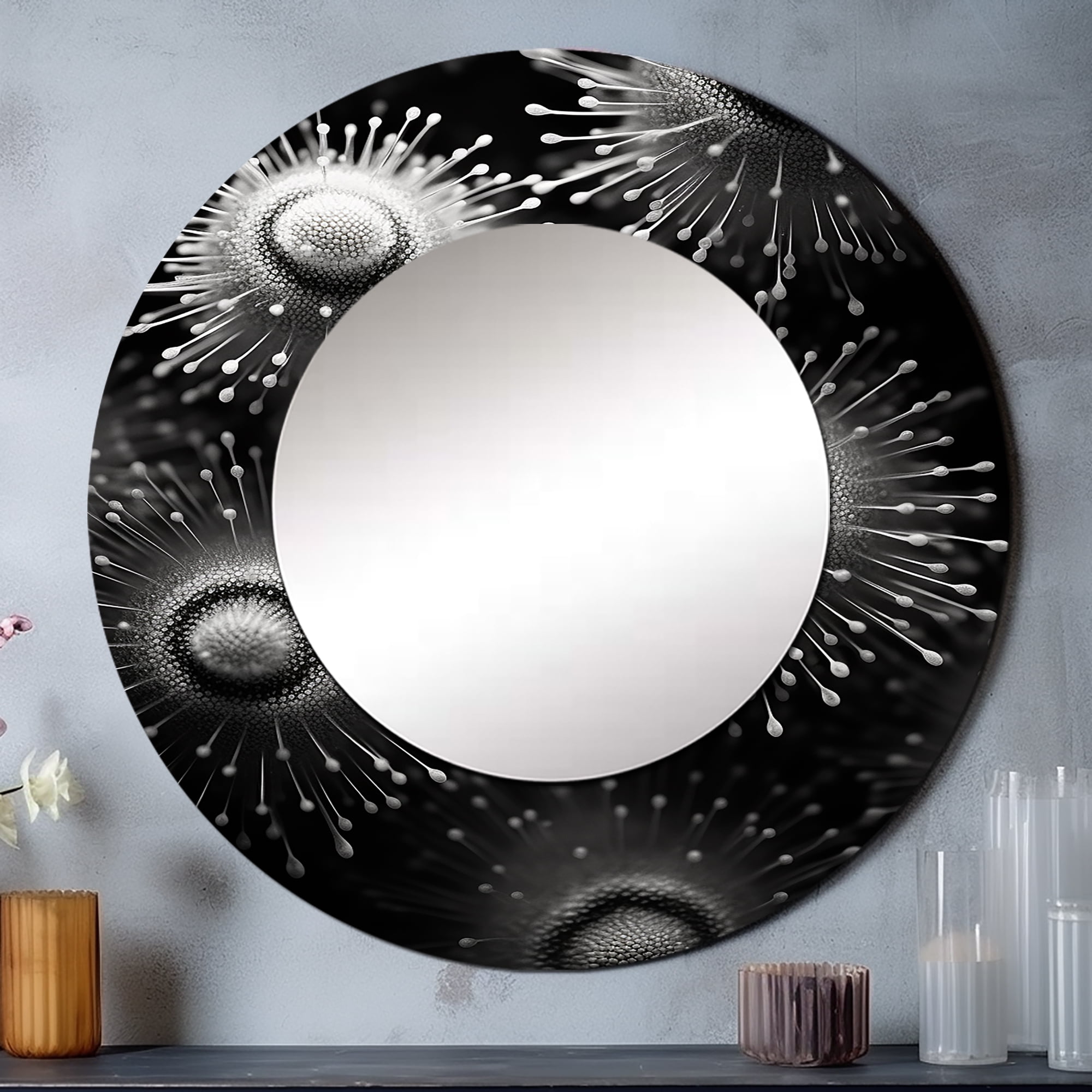 Designart "Monochromatic Symphony Of Sea Urchins" Coastal Coral Under ...