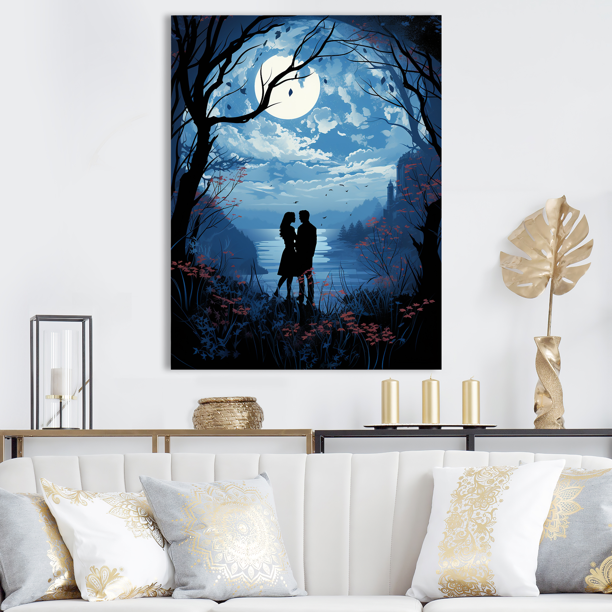 Designart "Moonlit Romance in the Jungle Couple's Hideaway" Fashion ...
