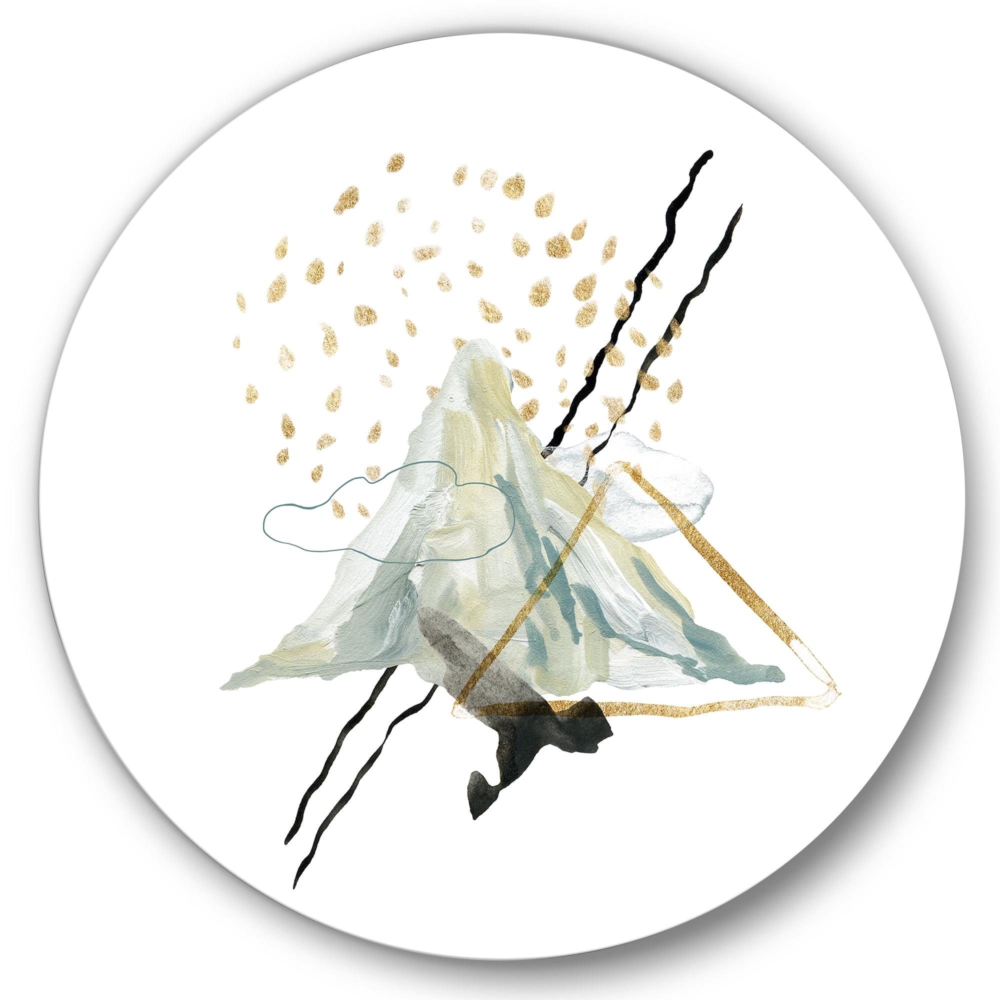 Designart 'Mountain Sky With Gouache Of Abstract Landscape' Modern ...