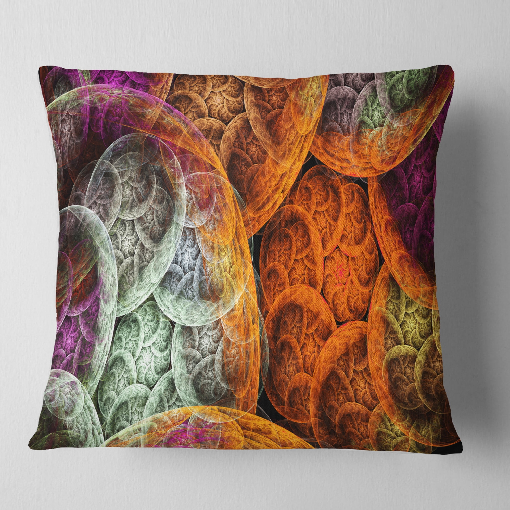 Designart Multi Color Dramatic Clouds - Abstract Throw Pillow - 16x16 ...
