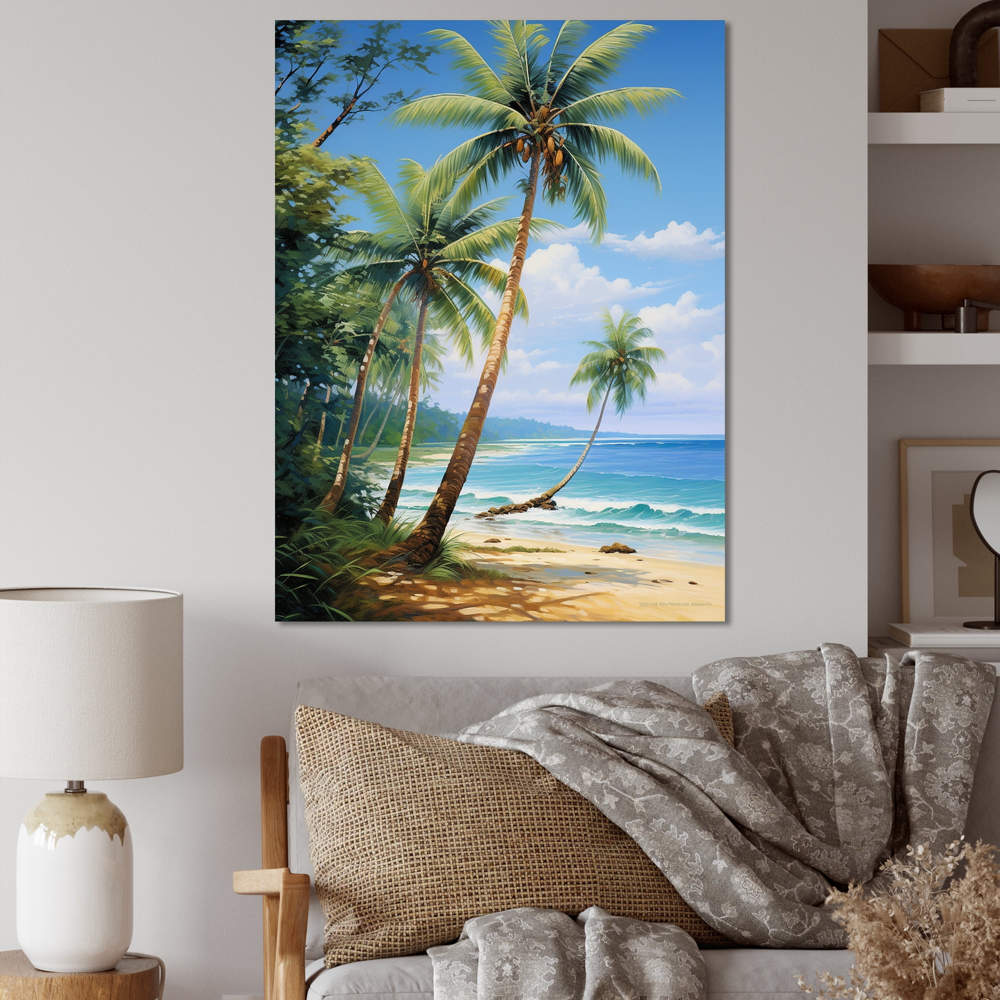 Designart "Multiple Palm Trees II" Floral Wall Decor - Walmart.com