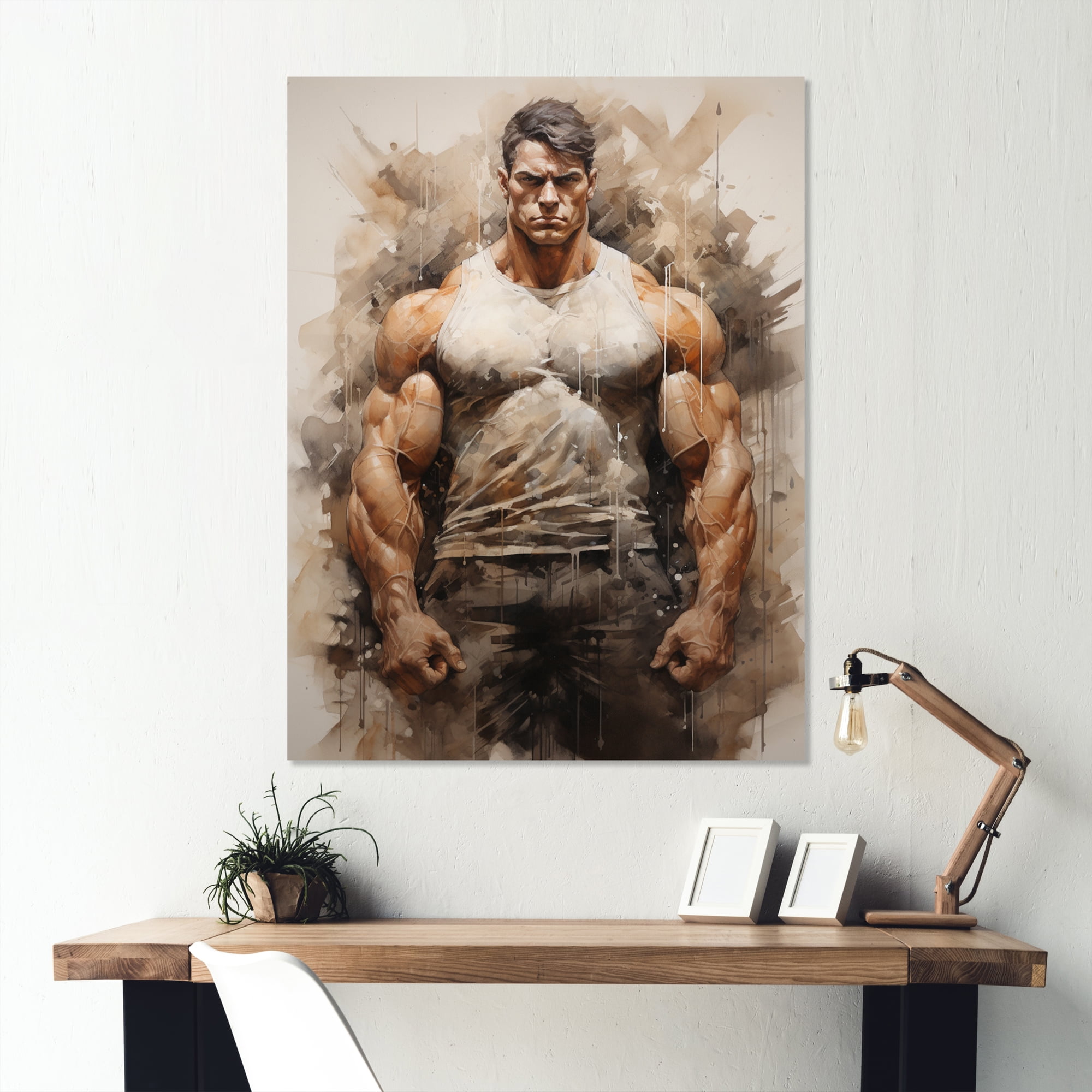 Designart "Muscles Giants Stance" Aerobic & Bodybuilding Metal Wall ...