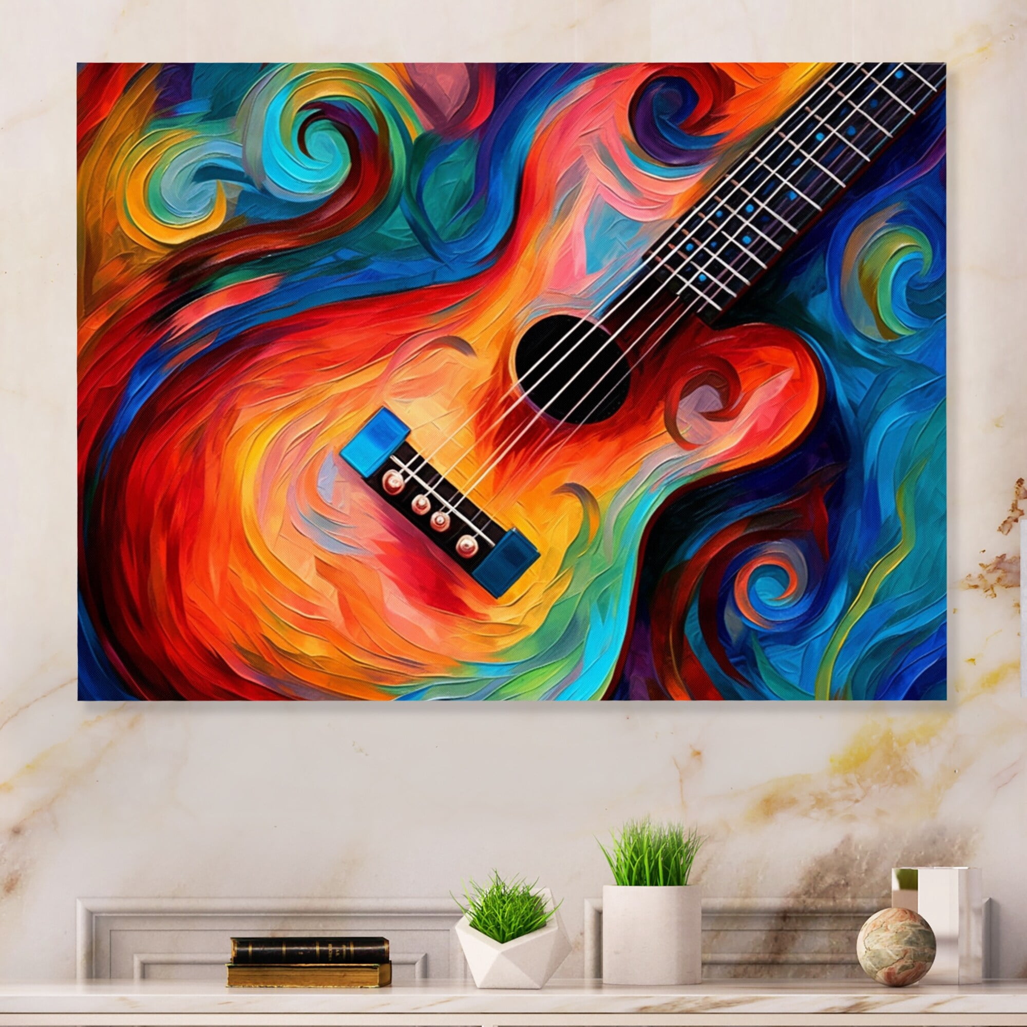 Designart "Musical Harmony in Color II" Music Metal Wall Decor ...