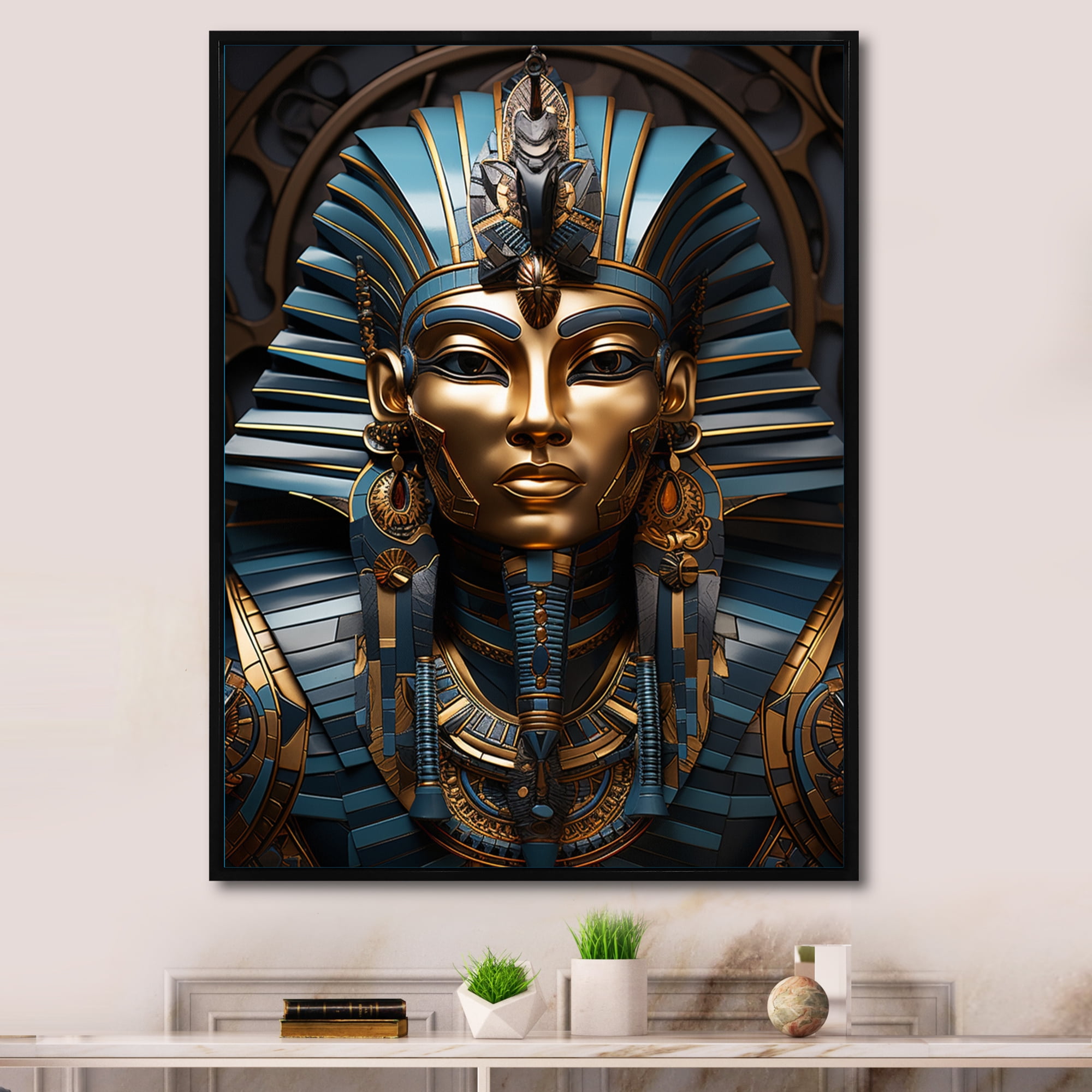 Designart "Mysteries Pharaon Egypt Ancient painting III" Egypt Floater ...