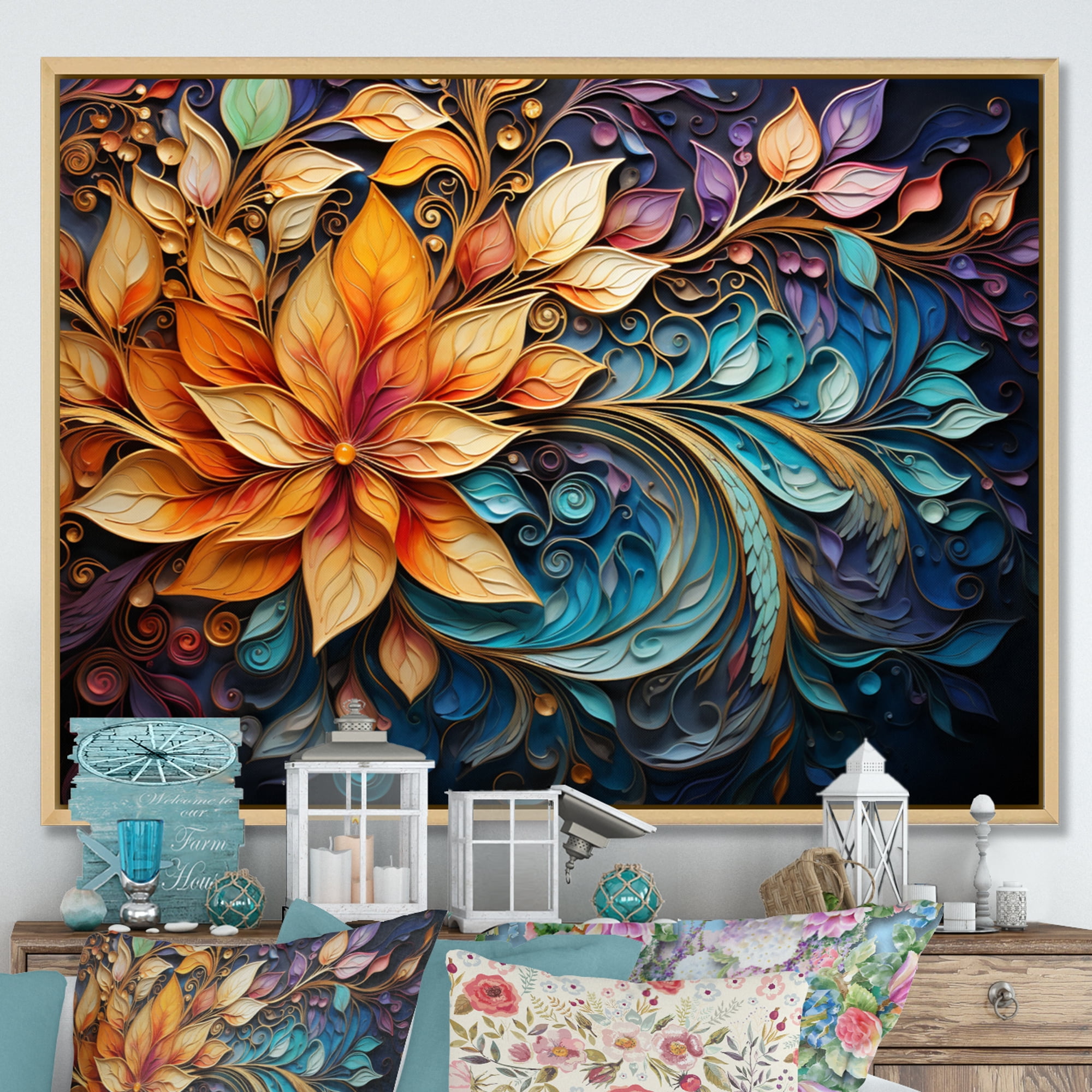 Designart "Mystic Rangoli Colorful Indian Artistry I" Indian Art ...