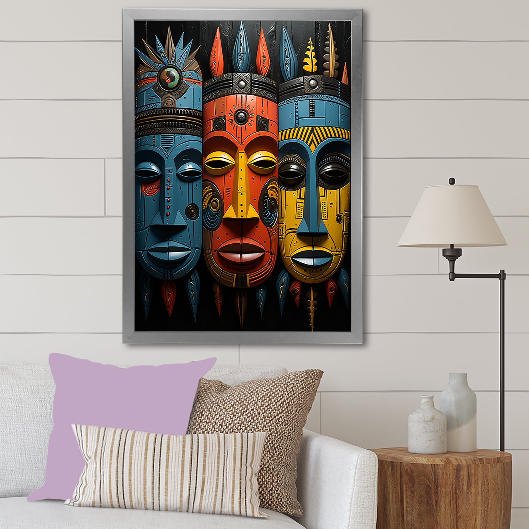 Designart "Mystical Masks Of African Tribes III" African Tribes Picture ...
