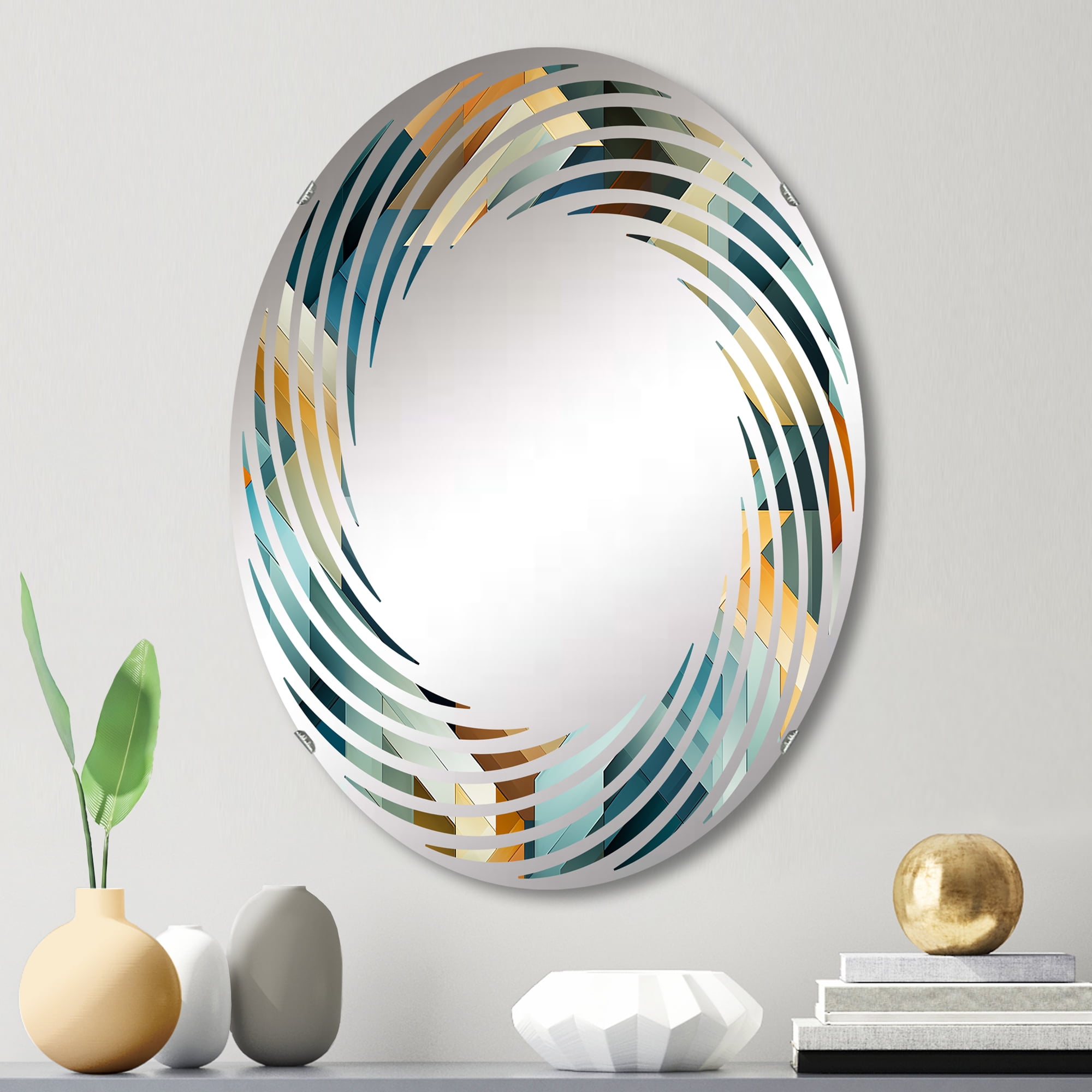 Designart "Mystical Symmetry in Golden Geometric Lines" Geometric ...