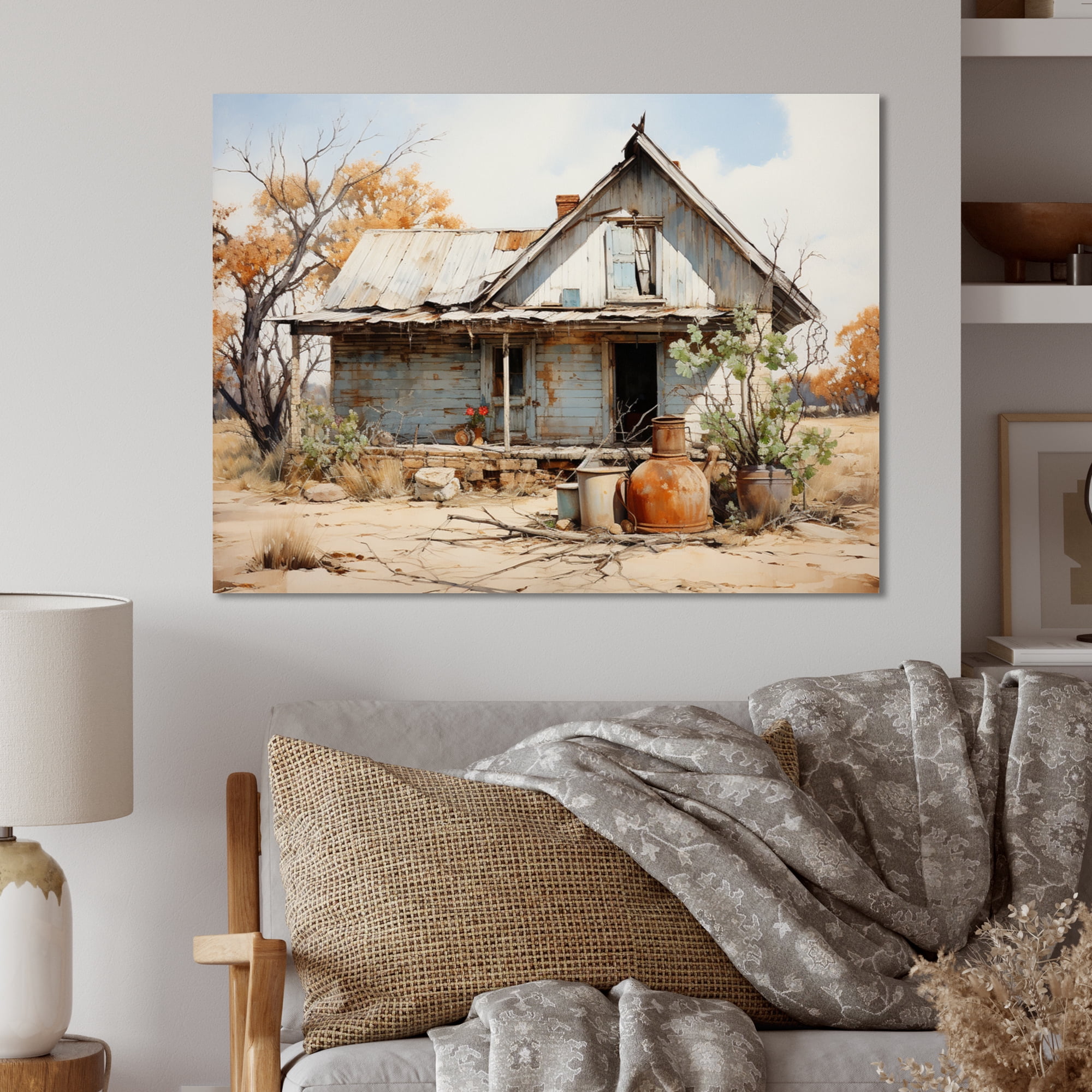 Designart "Mystique Path of the Farmhouse I" Landscapes Metal Art ...