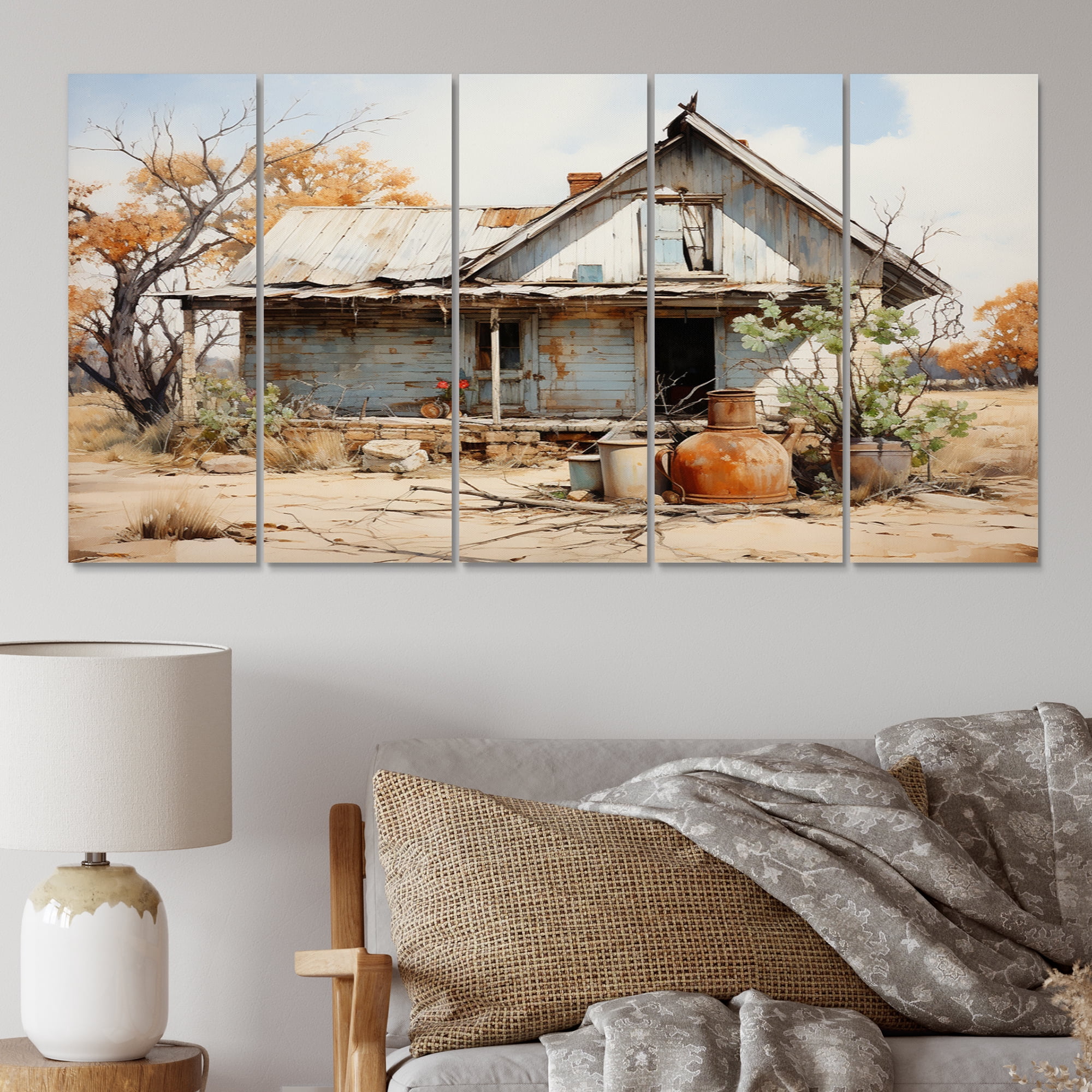 Designart "Mystique Path of the Farmhouse I" Landscapes Metal Wall ...