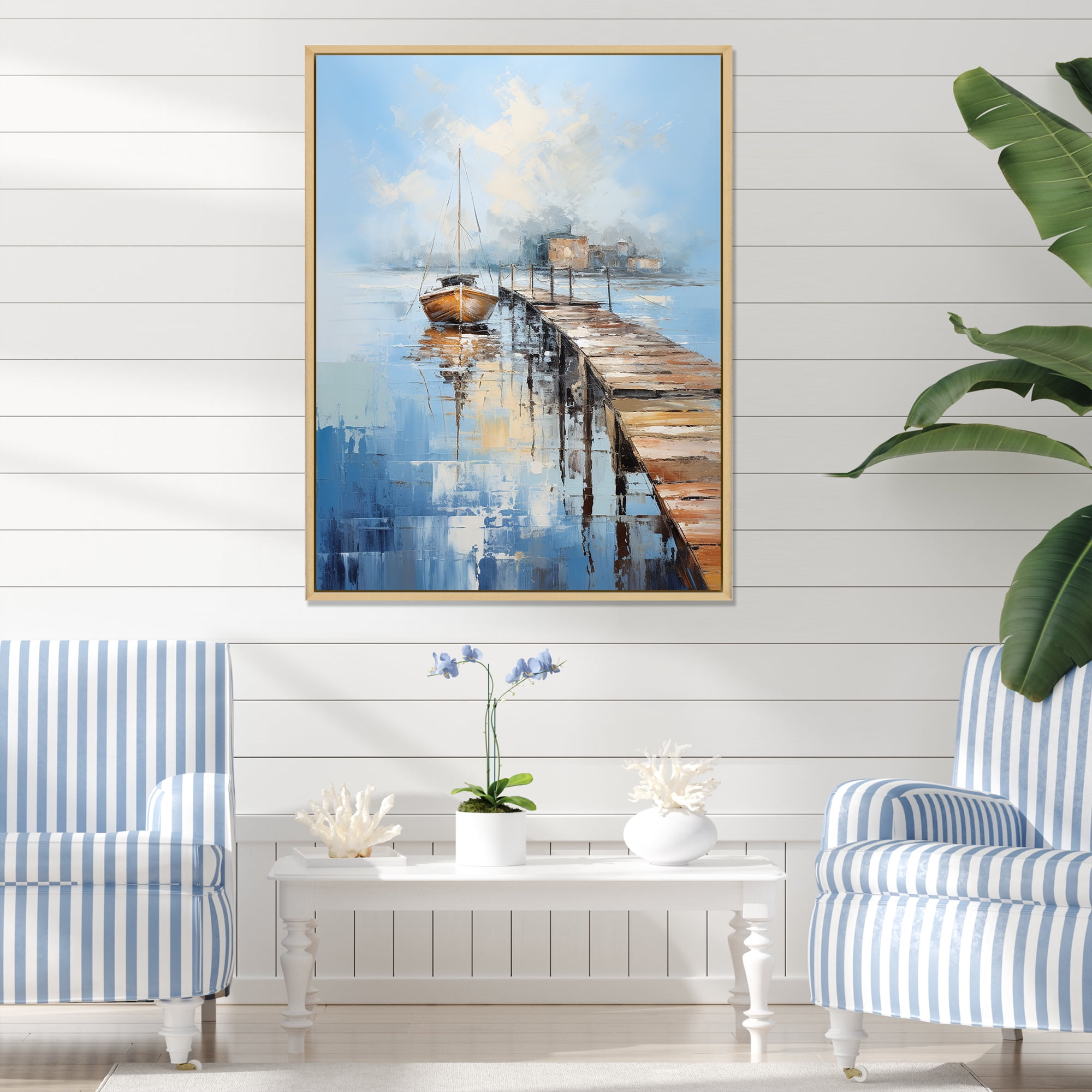Designart "Nautical Dreams Pier and Dock Scenes II" Nautical & Beach ...