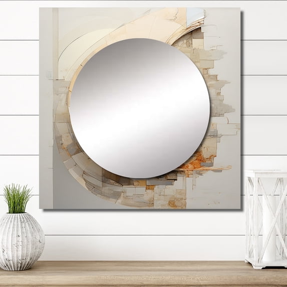 Designart "Nautilus With Abstract Snails" Nautilus Square Mirror For ...