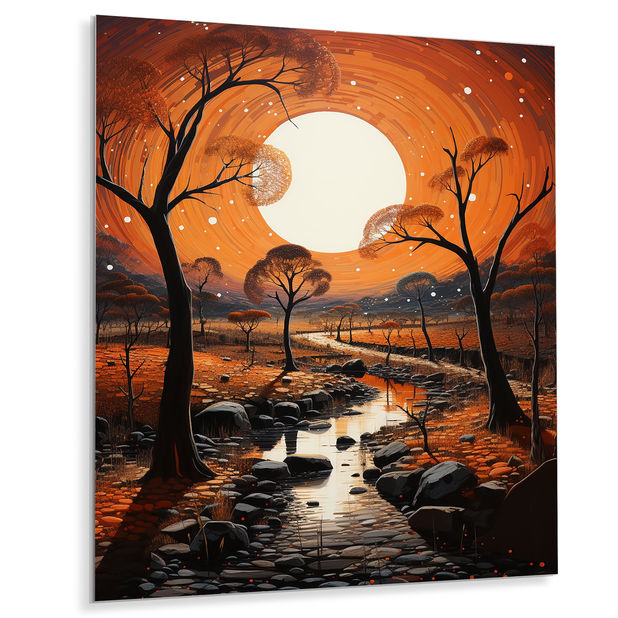 Designart "Night Mirage in African Art I" African Metal Wall Art ...