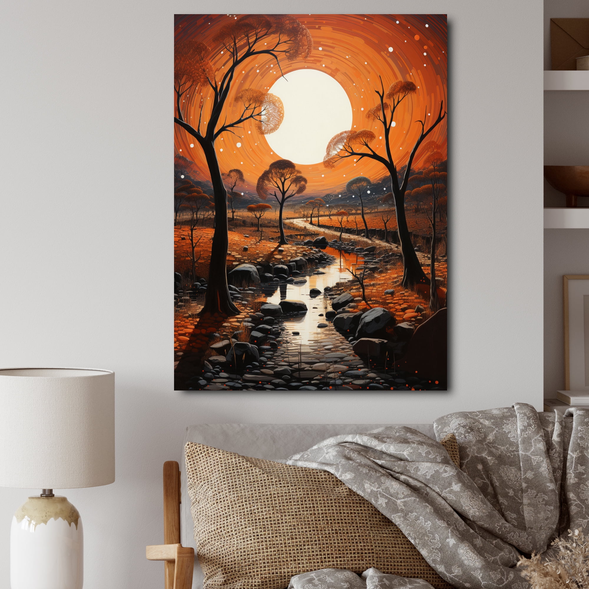 Designart "Night Mirage in African Art I" African Wall Art Print ...