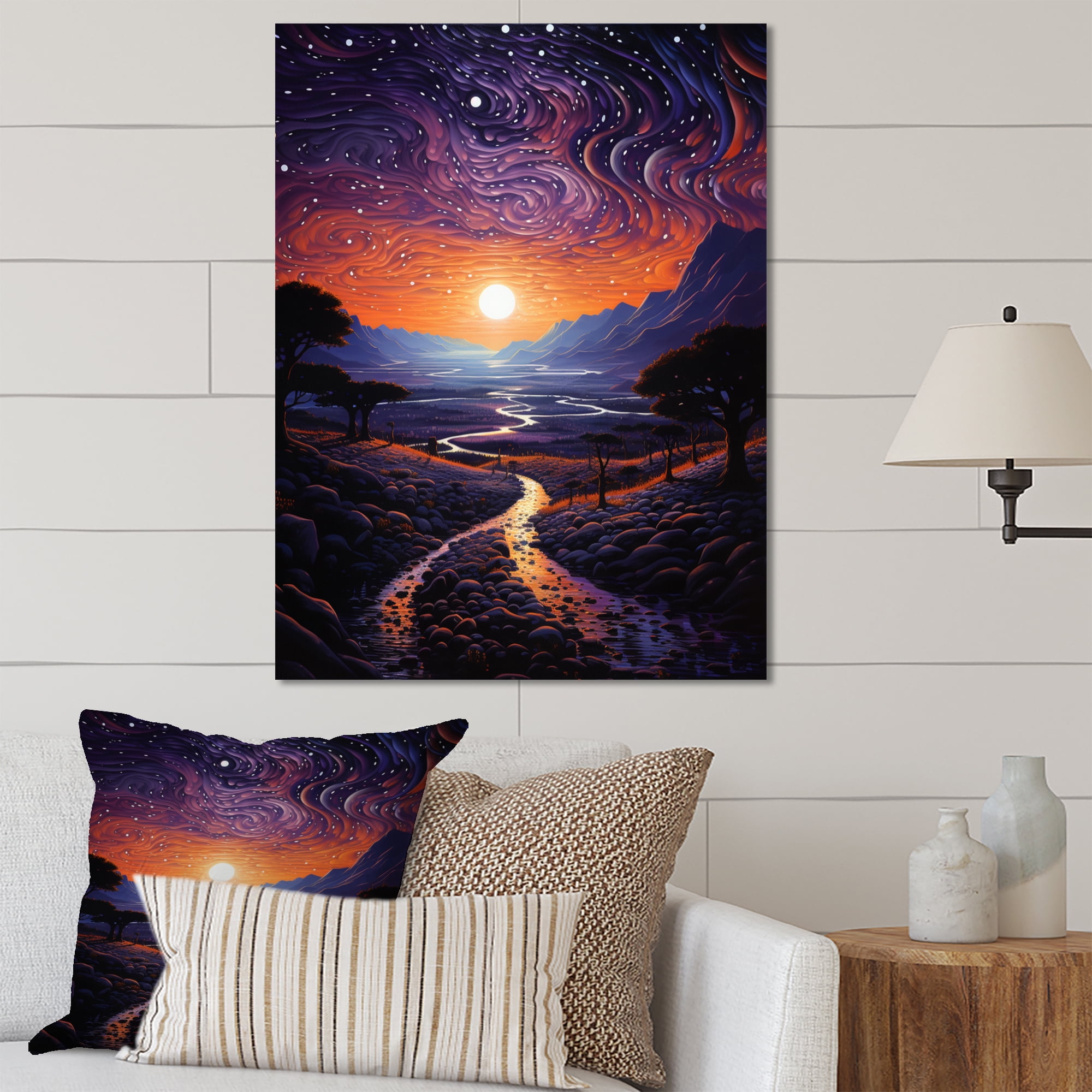 Designart "Night Mirage in African Art II" African Metal Art Print ...