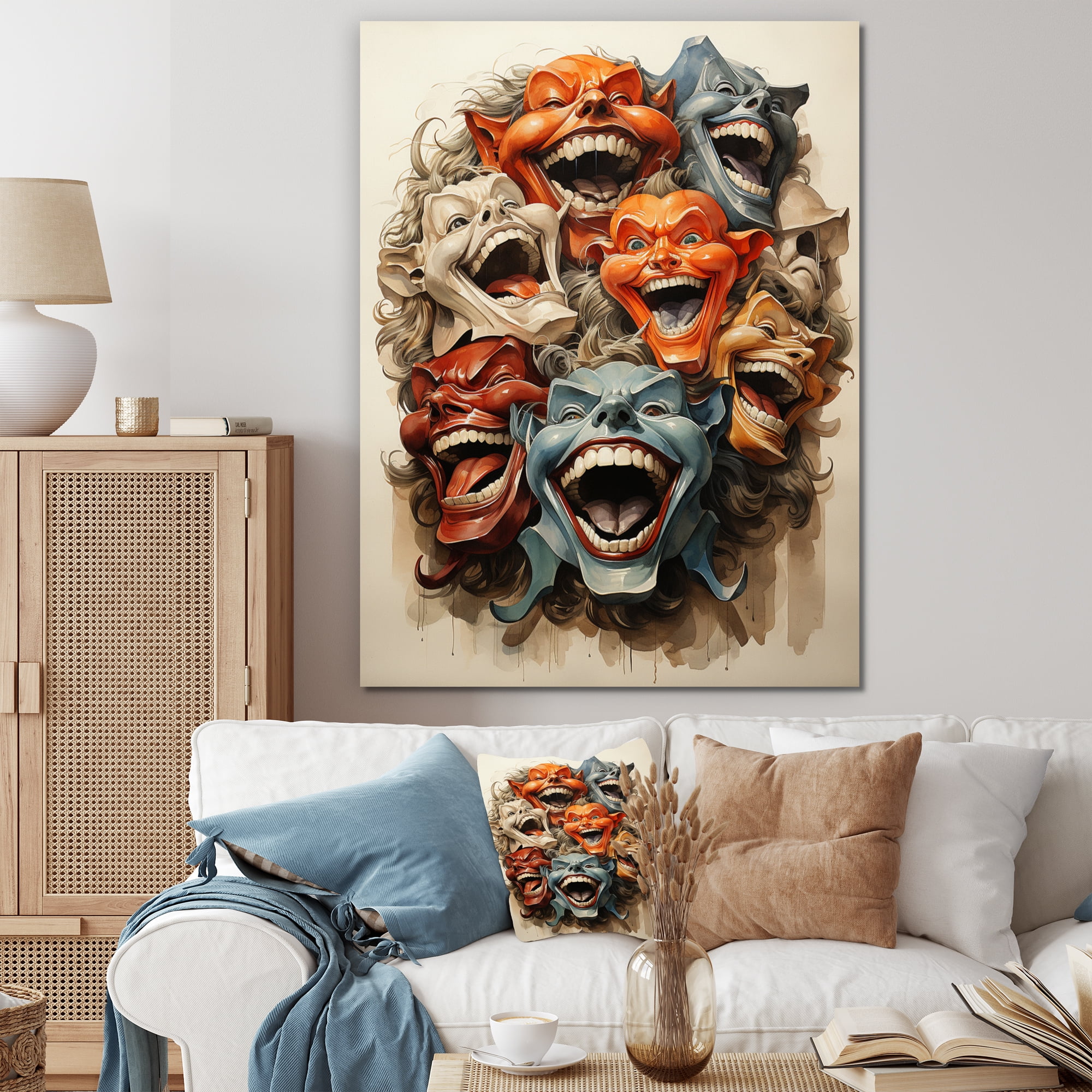Designart "Noh Theatre Japon wall art" Japanese Canvas Art Print ...