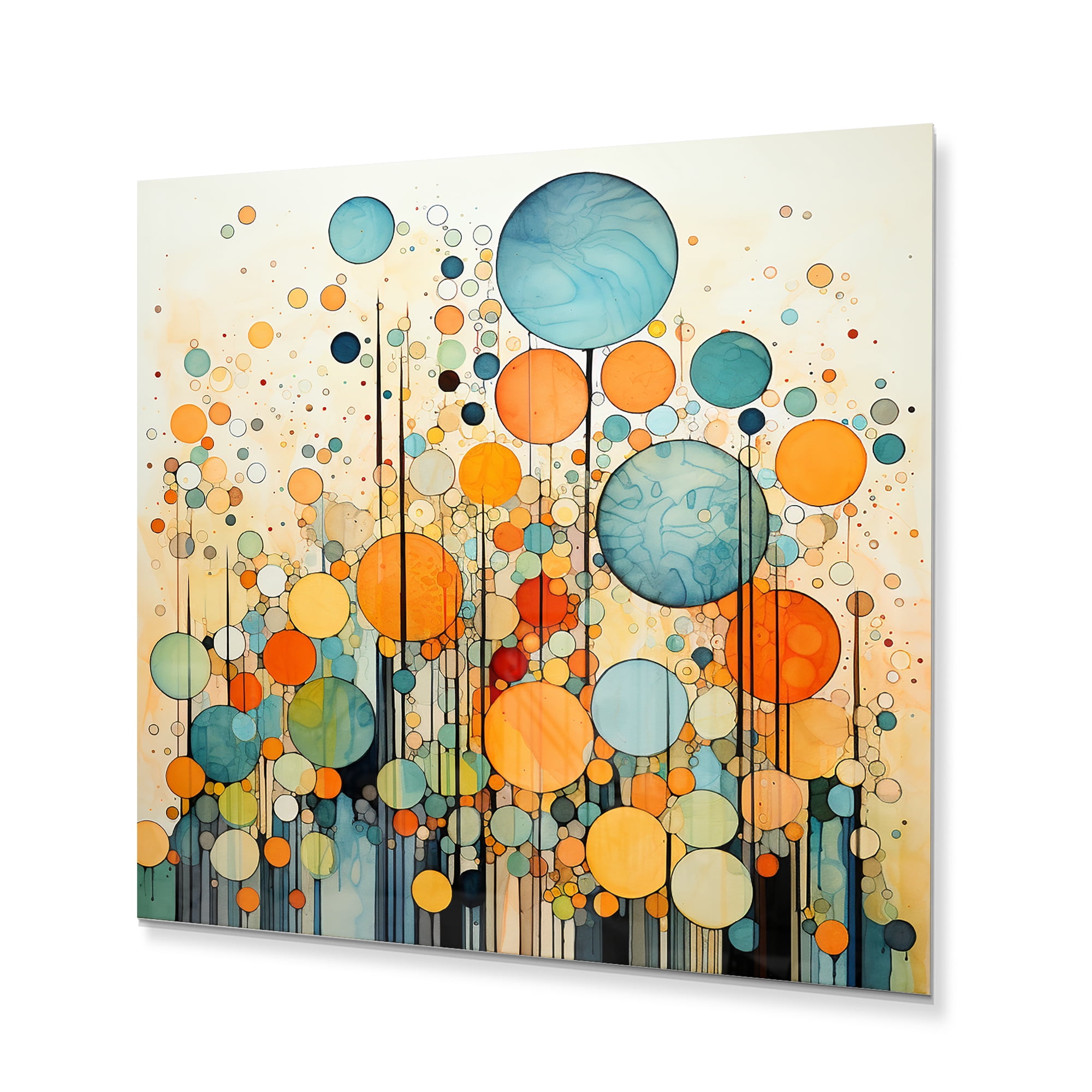 Designart "Nostalgic Remix IV" Abstract Collages Metal Wall Decor ...