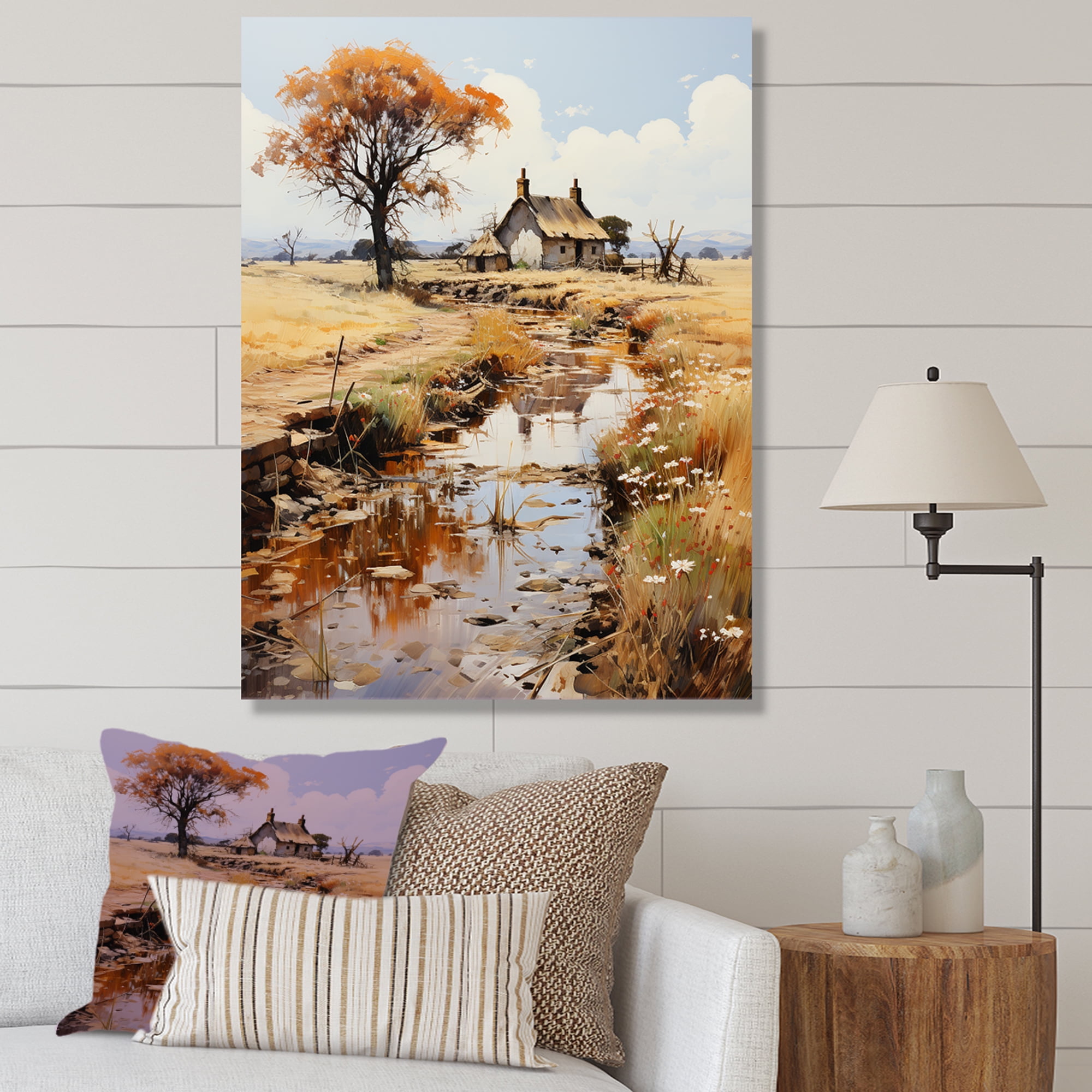 Designart "Nostalgic Rural Scenes In Neo-Impressionism I" Countryside ...