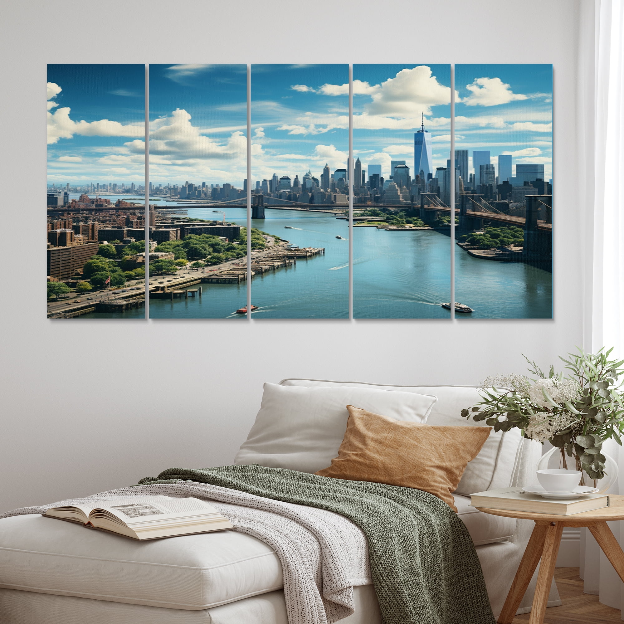Designart "Nyc Usa Cityscape Of wall decor IV" Cityscapes Art Living ...