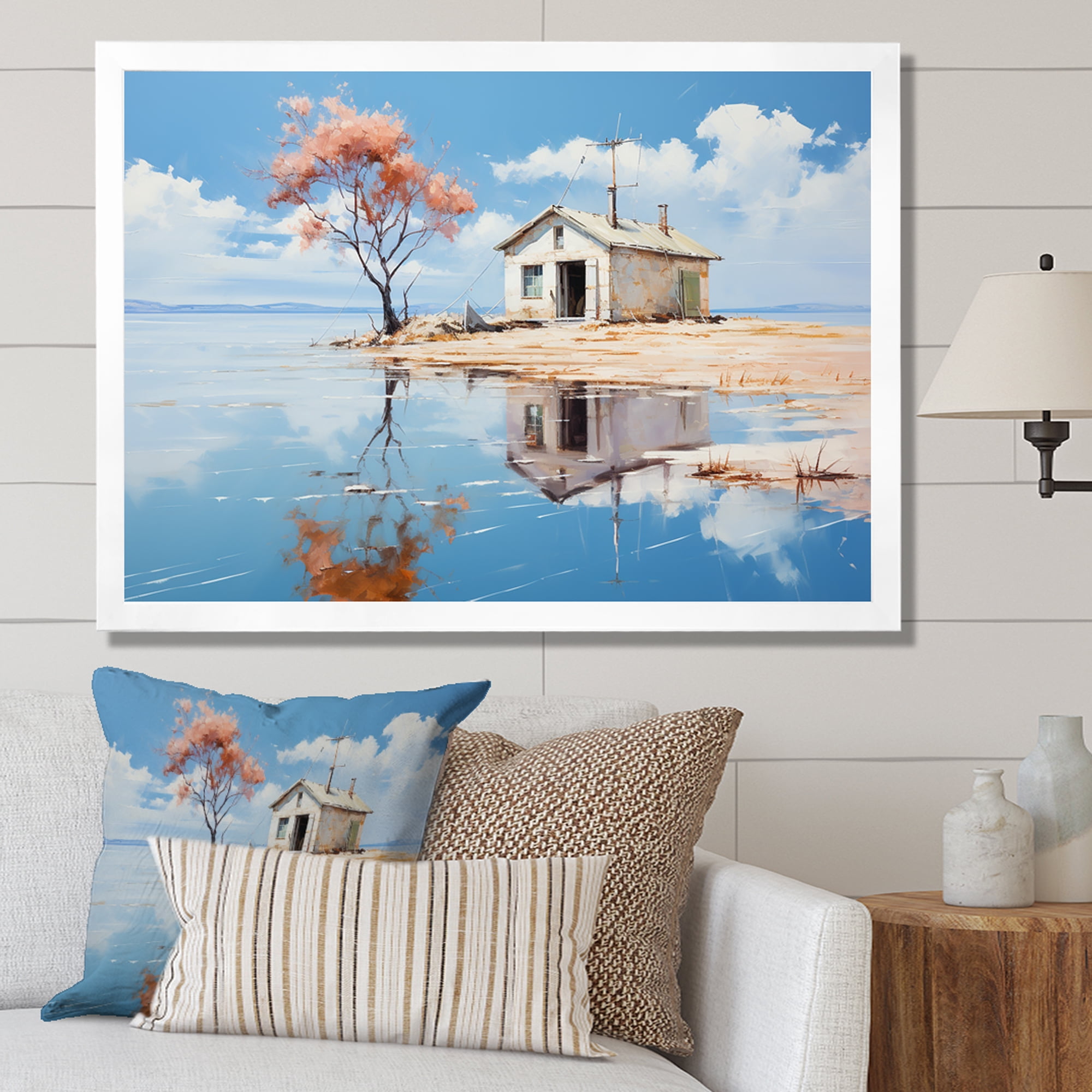 Designart "Oasis of Minimalism at Lakefront Cottage I" Landscapes ...